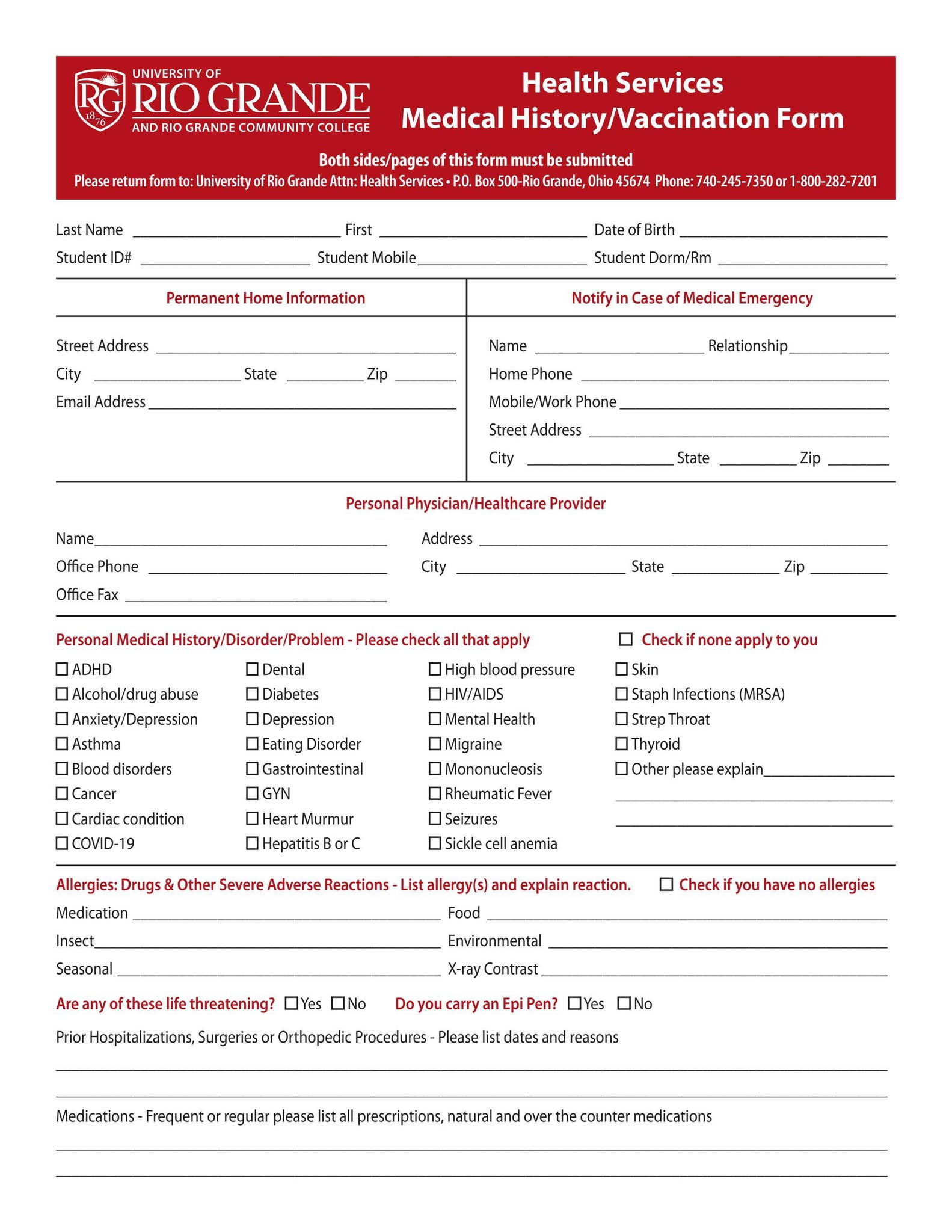 URG/RGCC Medical History Form by uriogrande - Issuu
