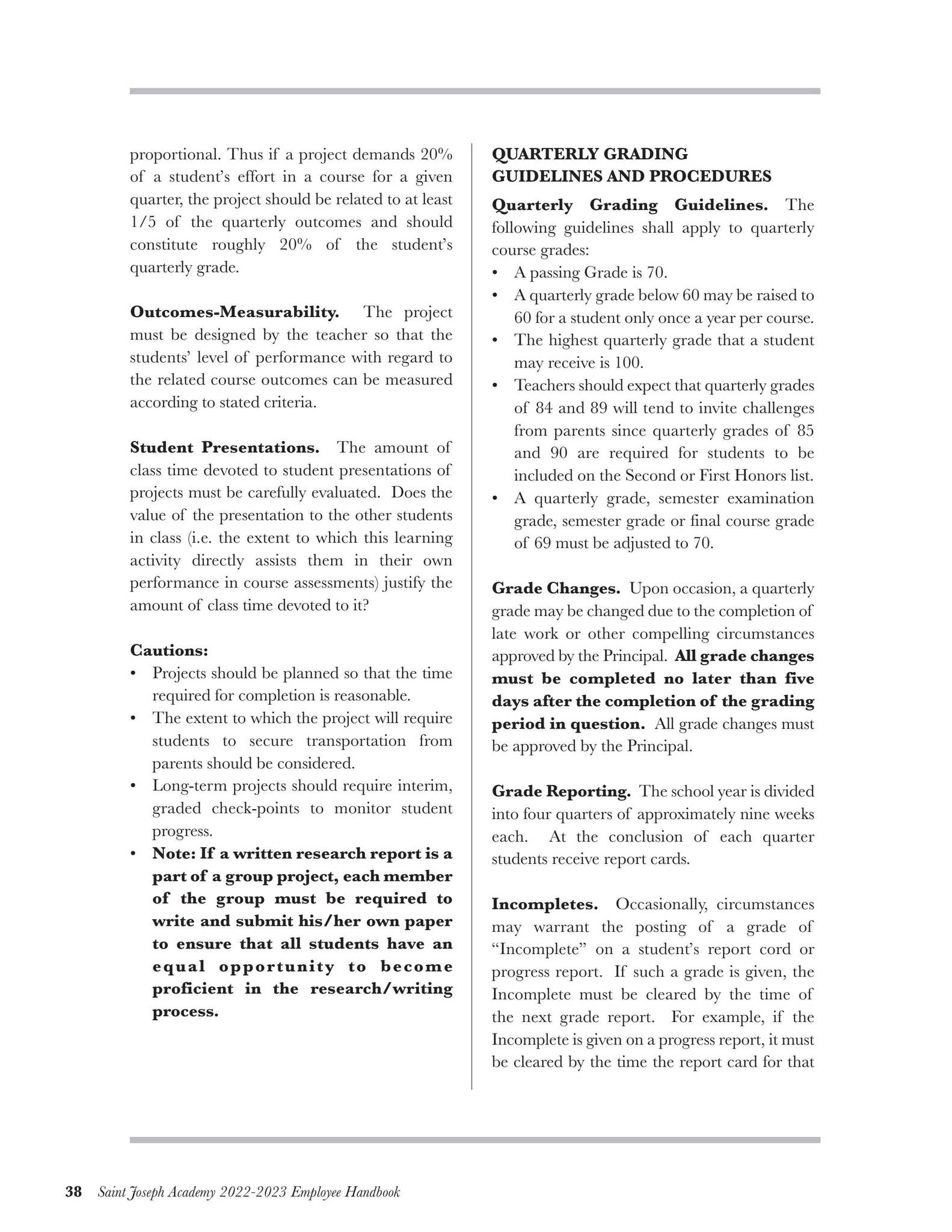 Employee Handbook 2022 by St. Joseph Academy - Issuu