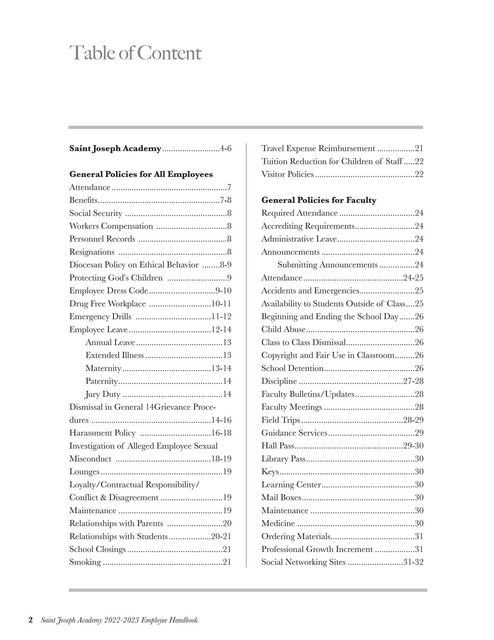 Employee Handbook 2022 by St. Joseph Academy - Issuu