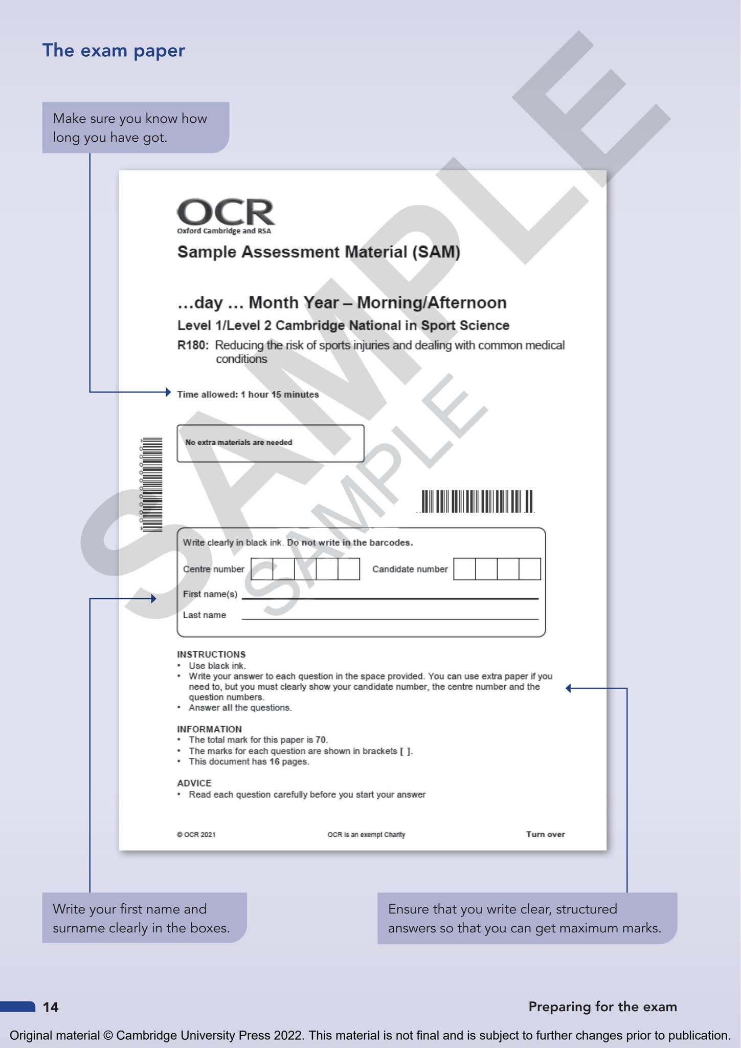Cambridge National Sport Science Revision Guide Sample by Cambridge ...