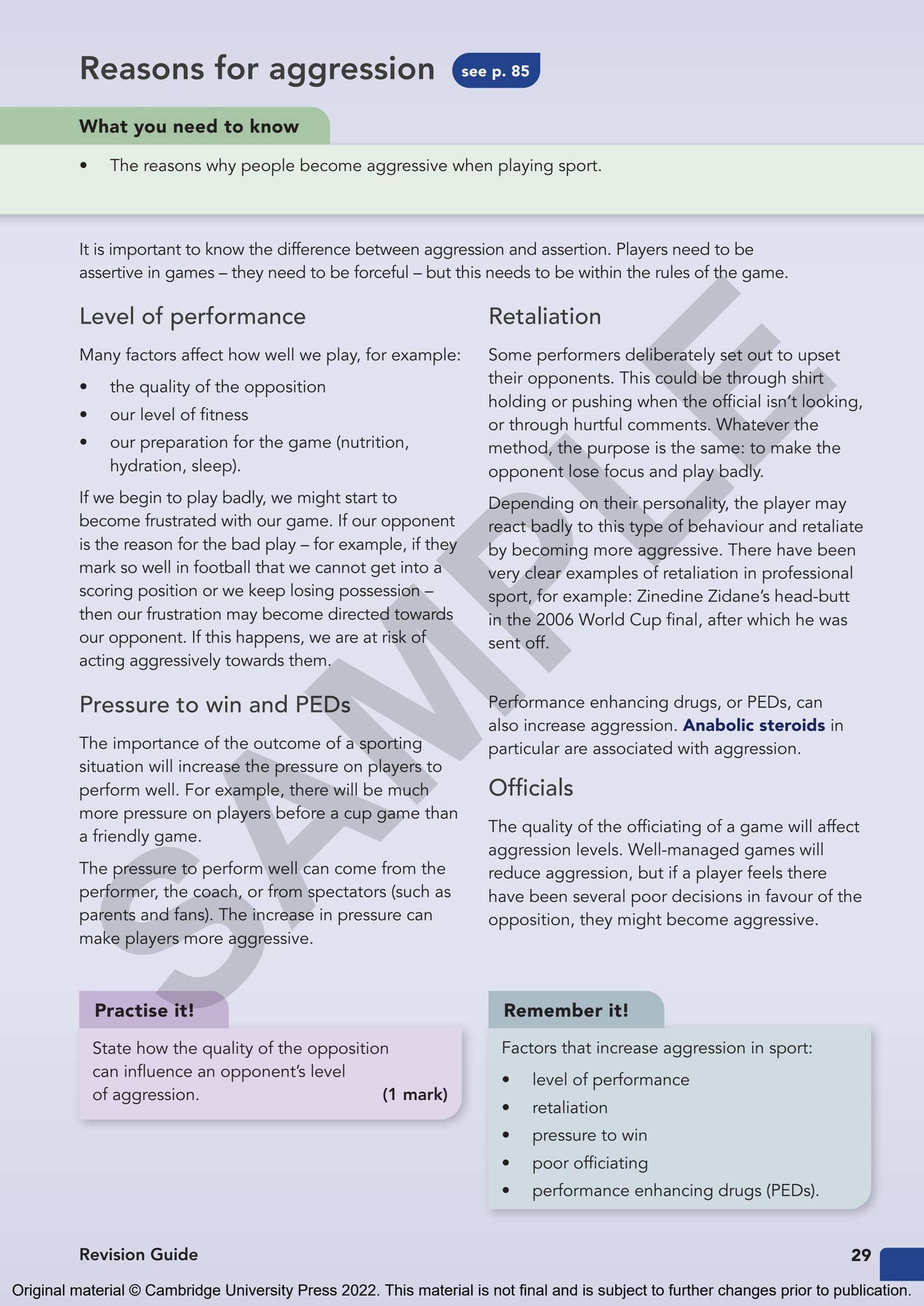 Cambridge National Sport Science Revision Guide Sample by Cambridge ...