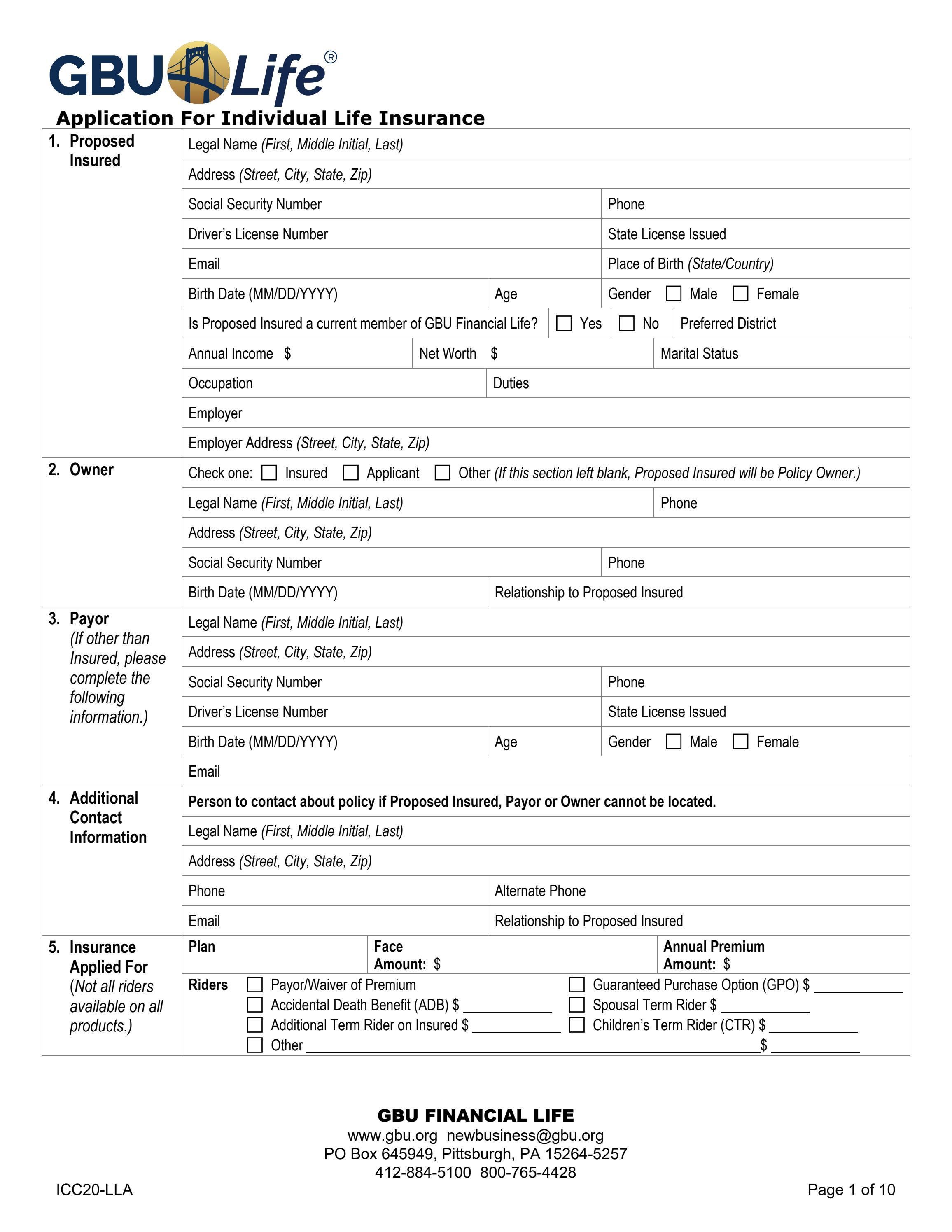 Minnesota Life Insurance Application Packet by GBULife - Issuu