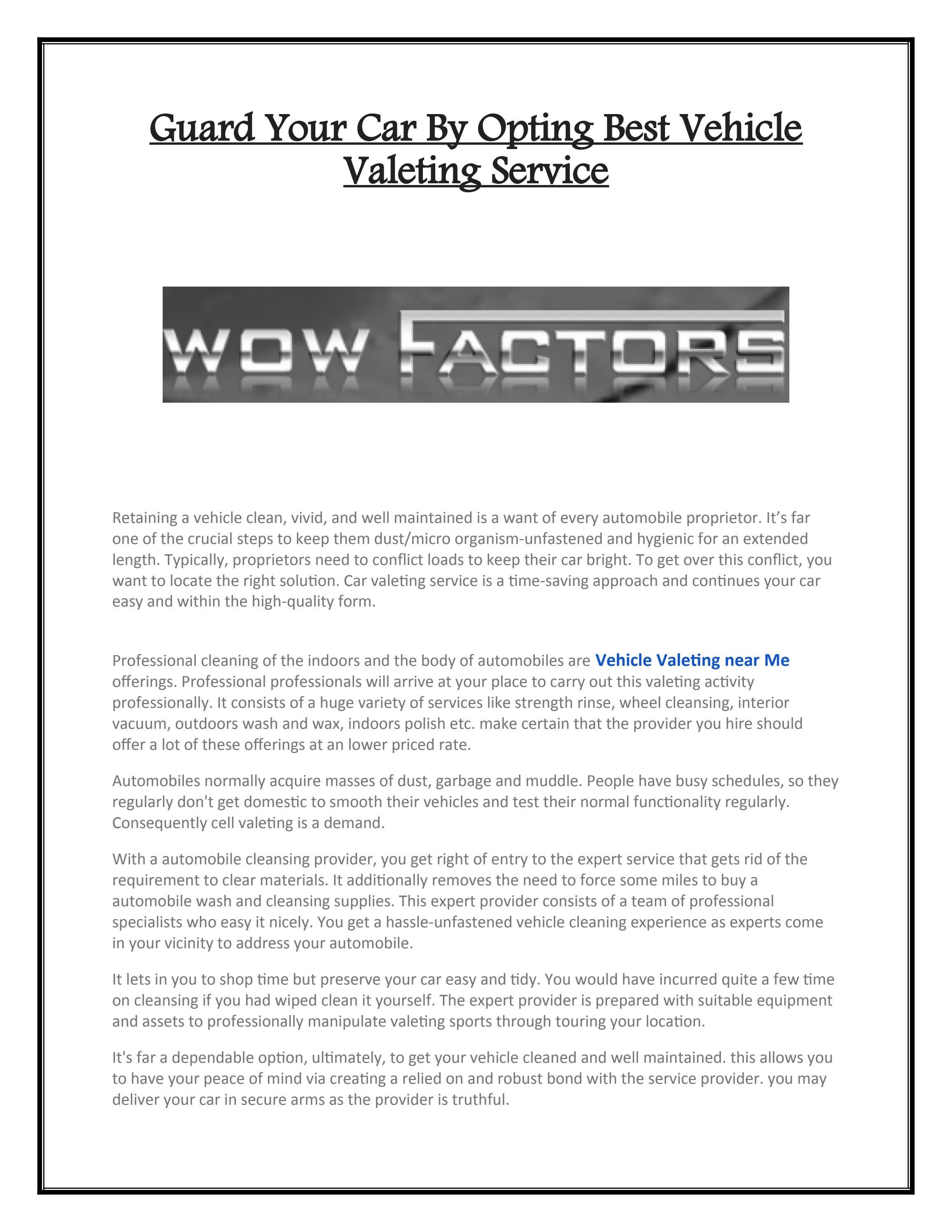 Why You Go For Car Valet Company How They Provide Their Services By why-you-go-for-car-valet-company-how-they-provide-their-services-by