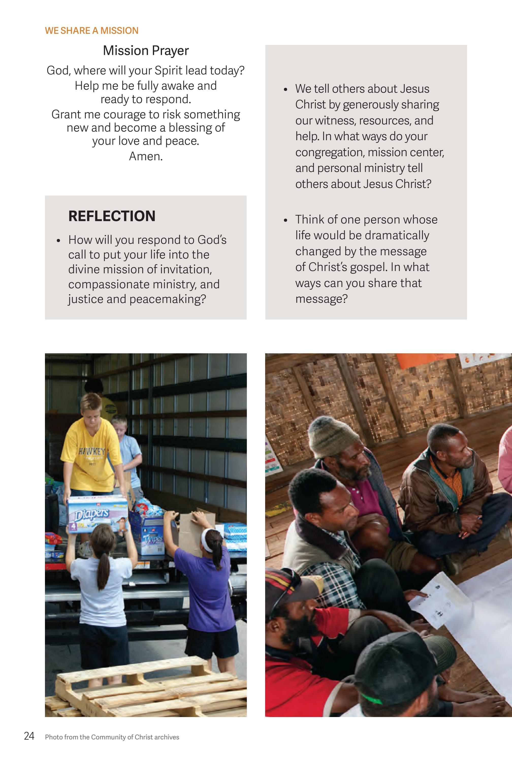 Sharing The Peace Of Christ