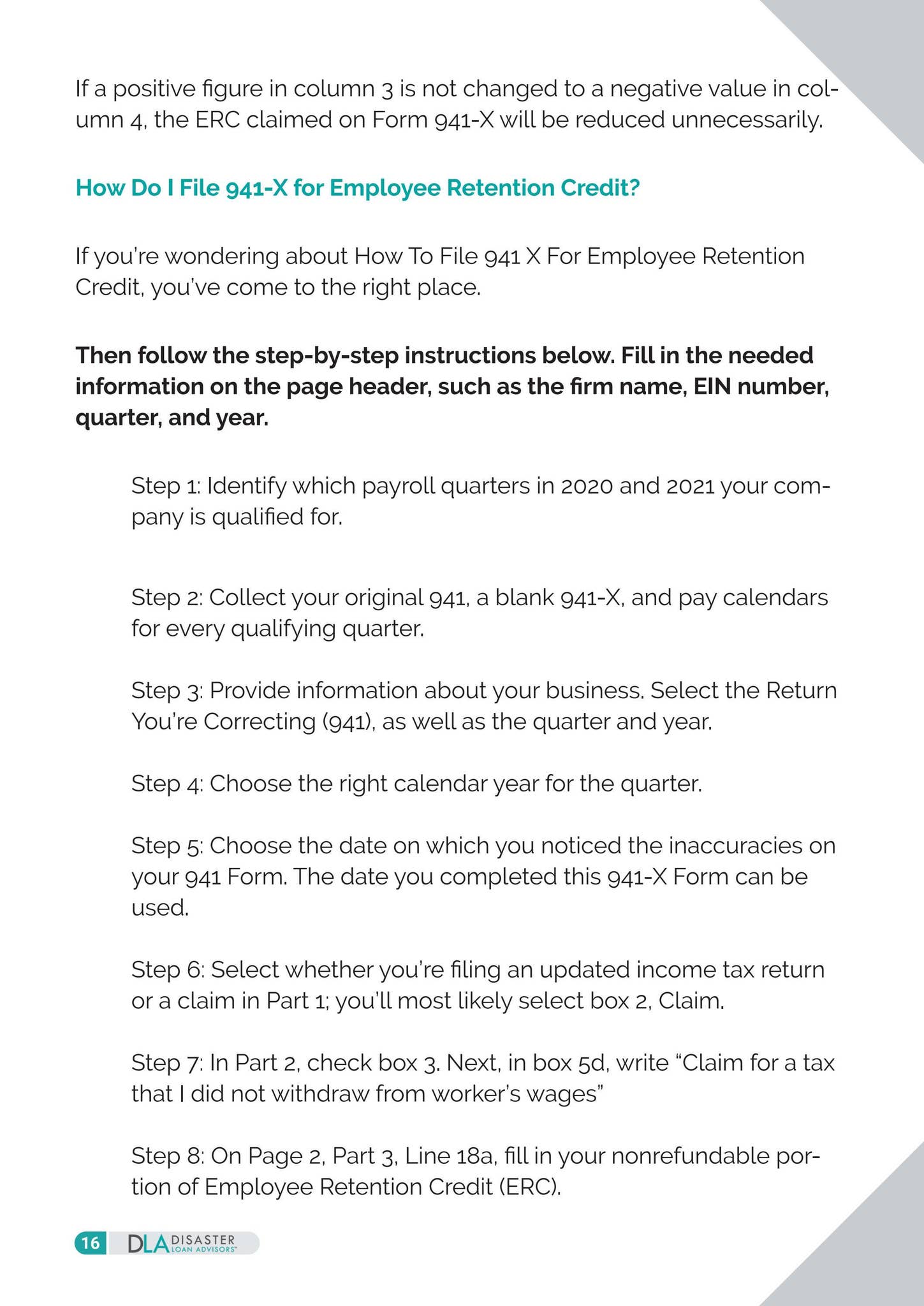 Employee Retention Credit (ERC) Form 941-X: Everything You Need to Know ...