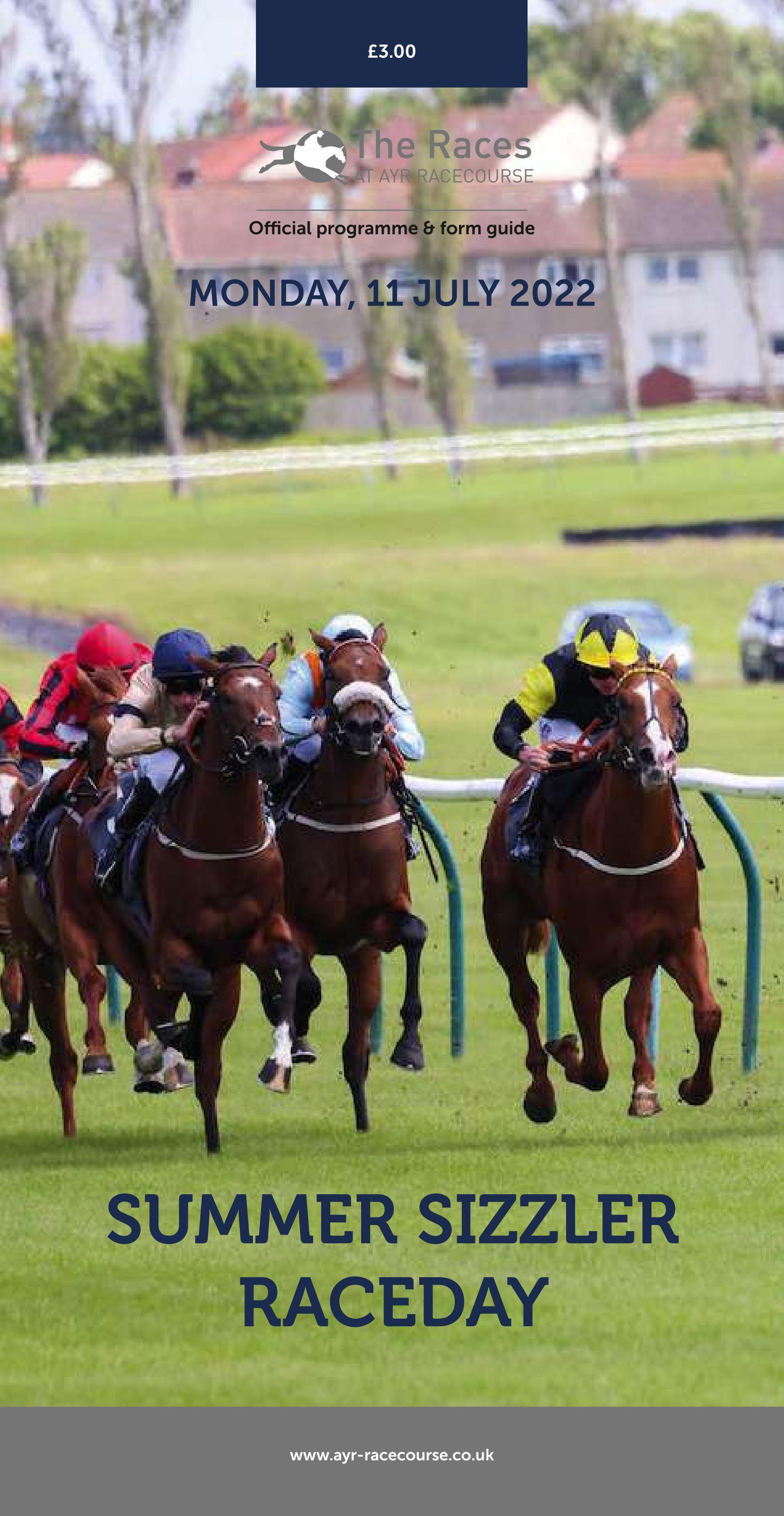 Ayr Racecard - Monday 11th July by Weatherbys - Issuu