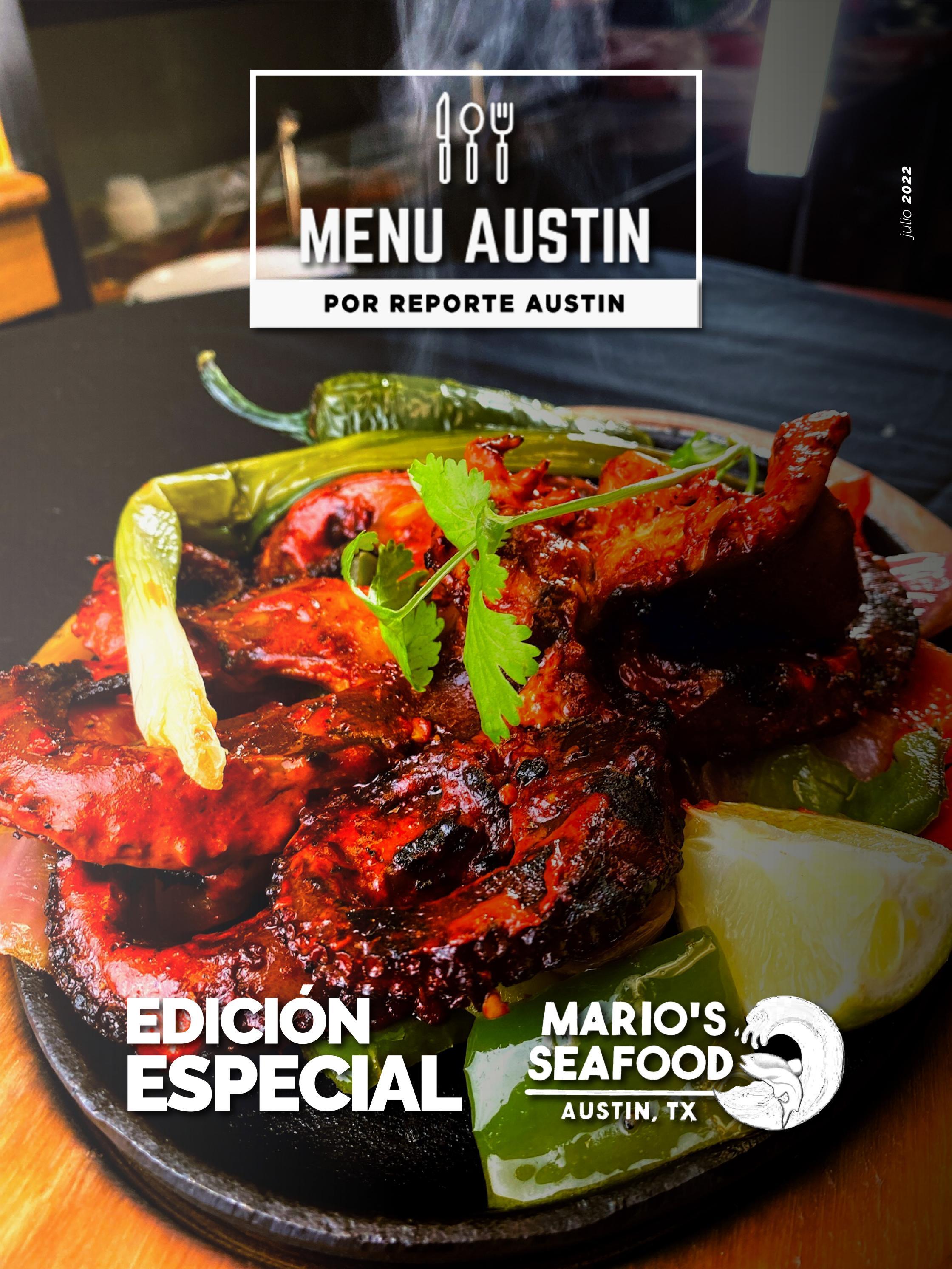 Menú Austin - Edición Especial Mario's Seafood by Reporte Austin - Issuu