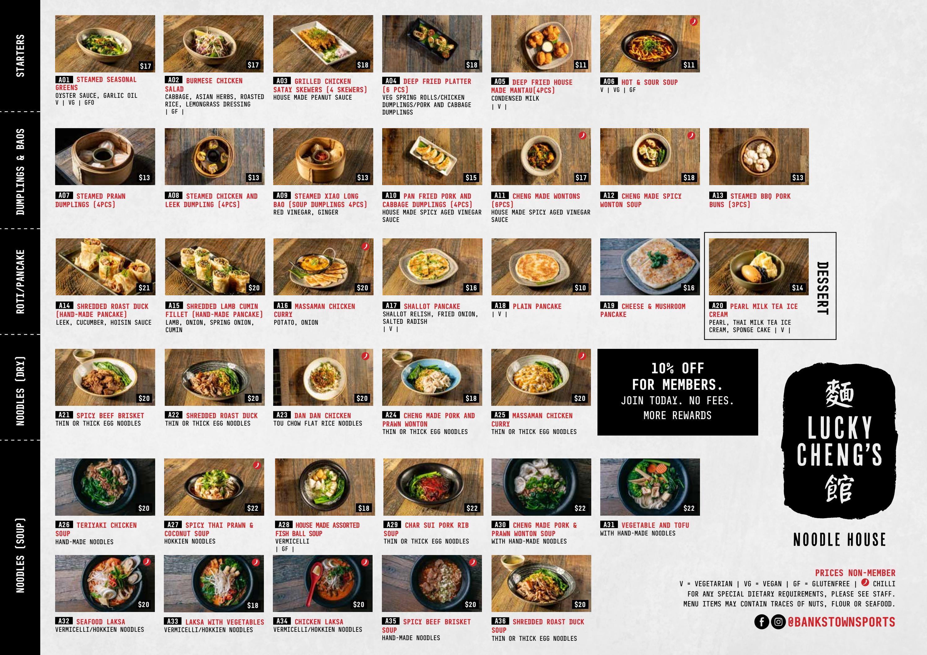 Lucky Cheng's Menu by Bankstown Sports Club - Issuu