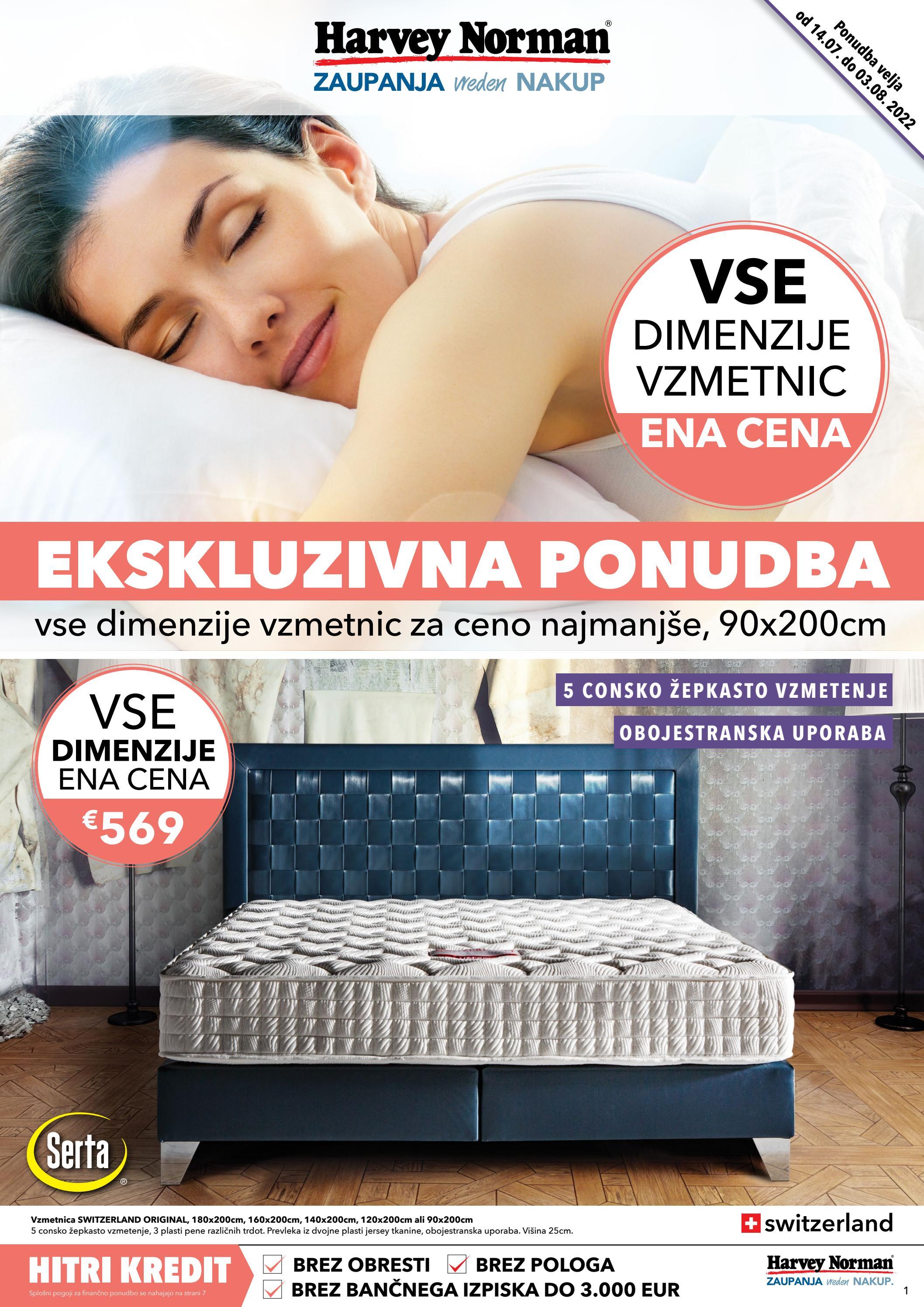 Ekskluzivna ponudba vzmetnic by Harvey Norman | Slovenija - Issuu