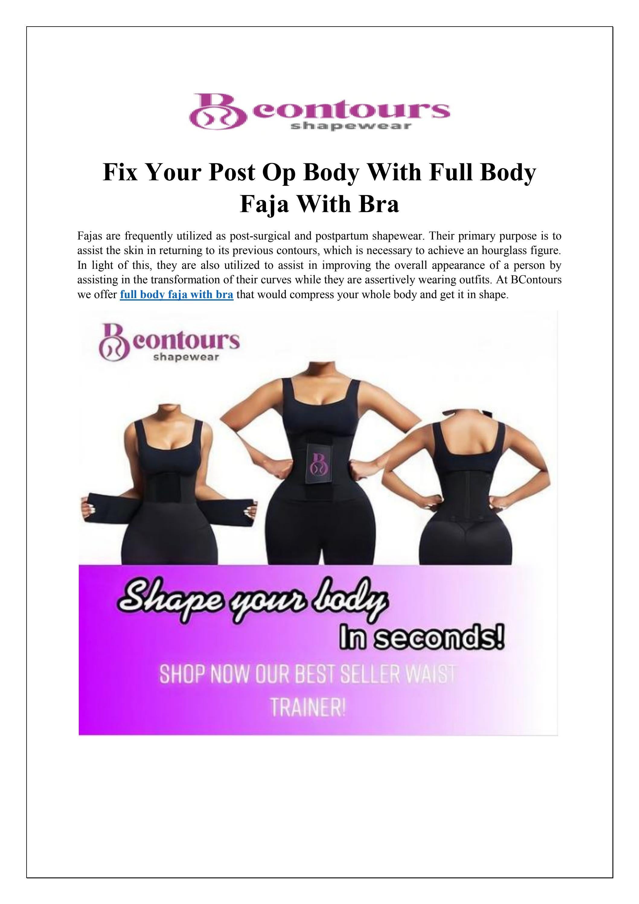 Fix Your Post Op Body With Full Body Faja With Bra by bodycontoursfajas ...