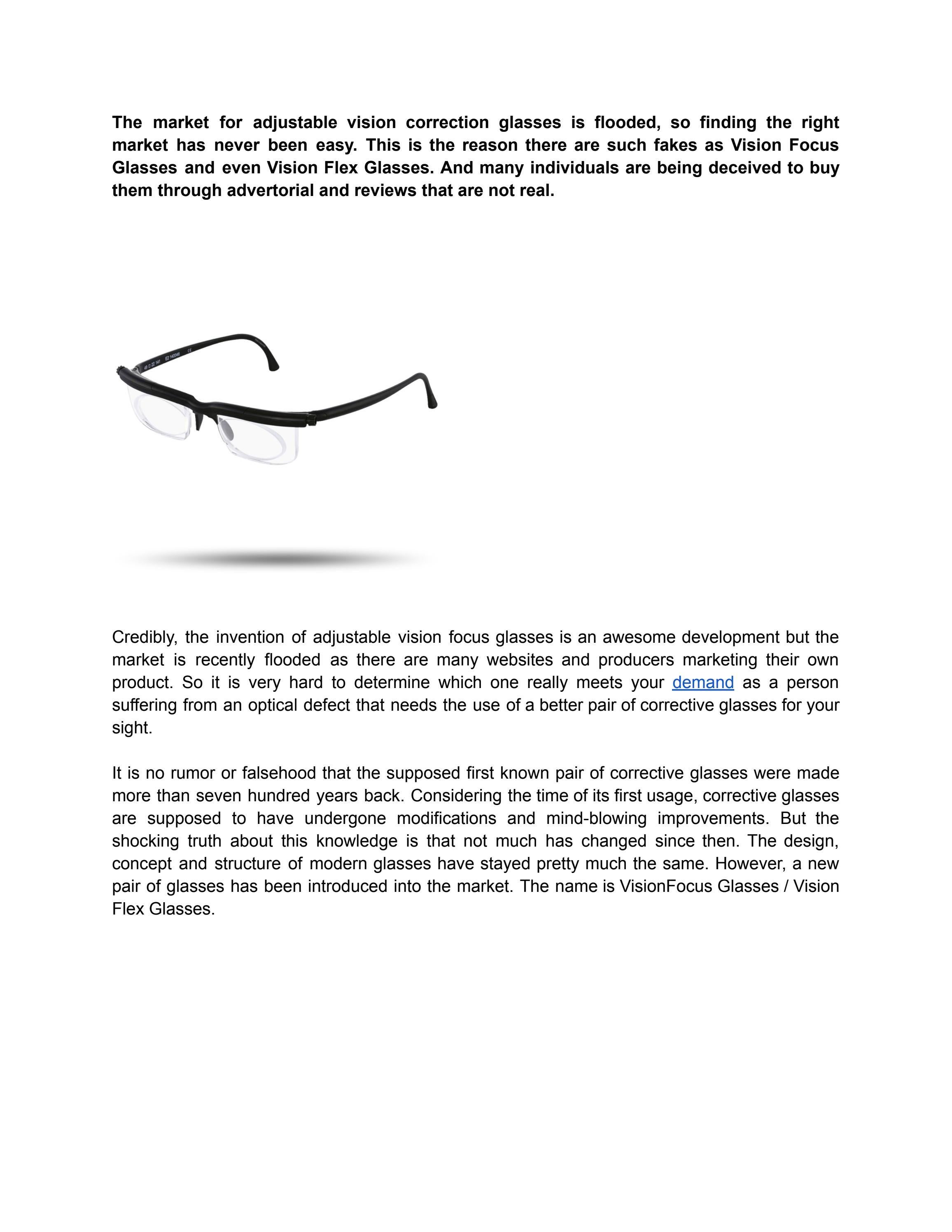Vision Focus Glasses And VisionFlex Glasses Are Scam Real Customer