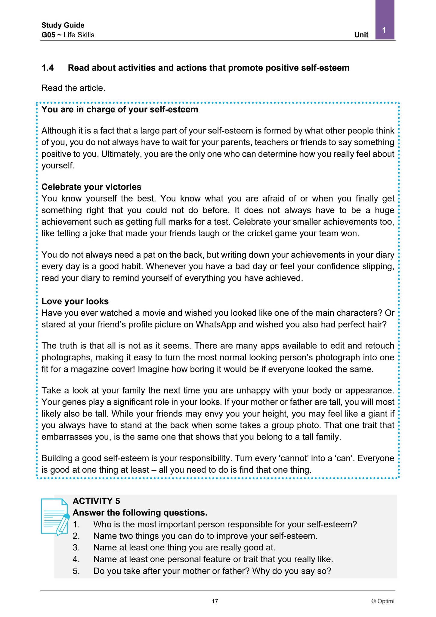 Grade 5 Study Guide Life Skills by Impaq - Issuu