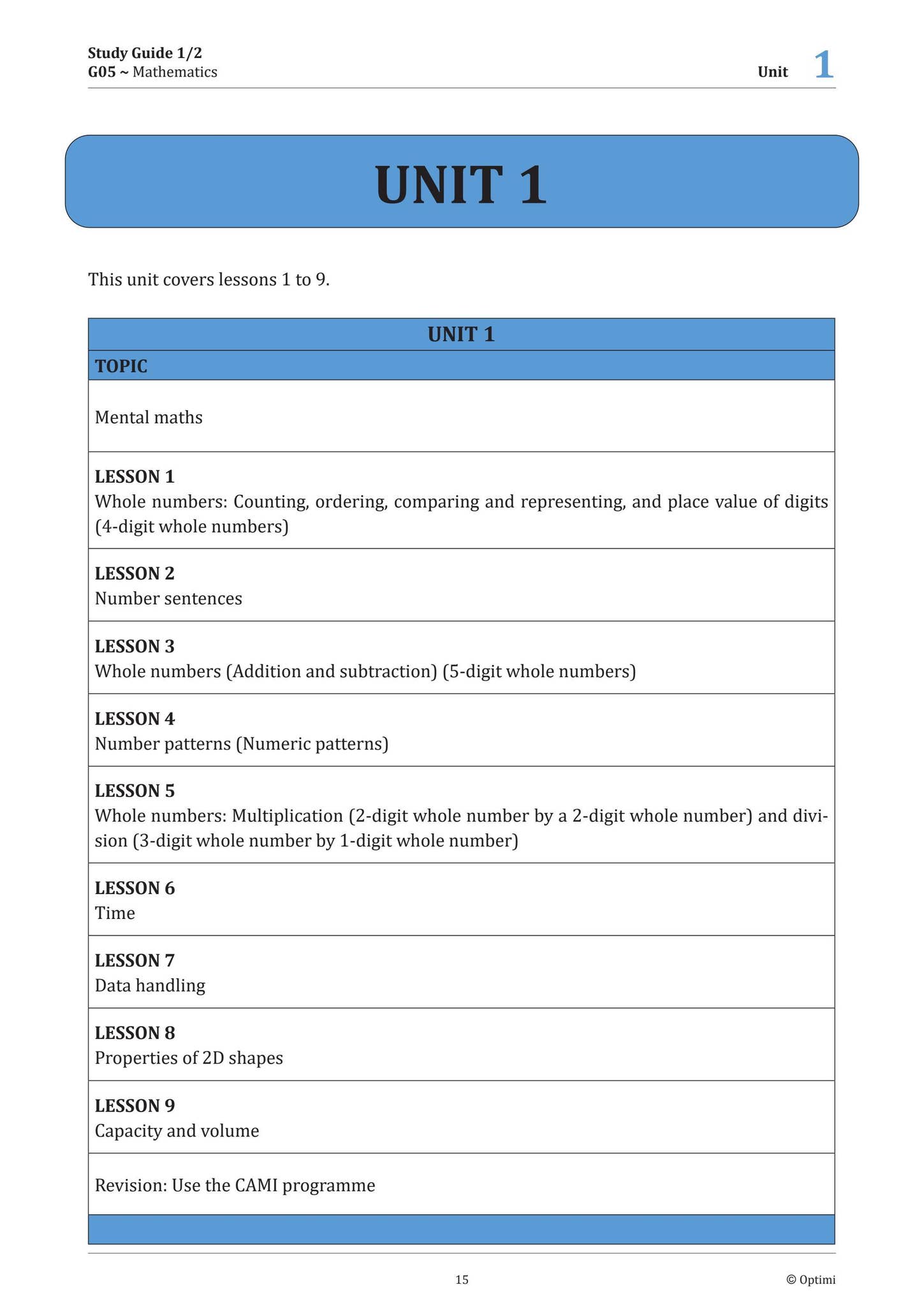 Grade 5 Study Guide 1/2 Mathematics by Impaq - Issuu