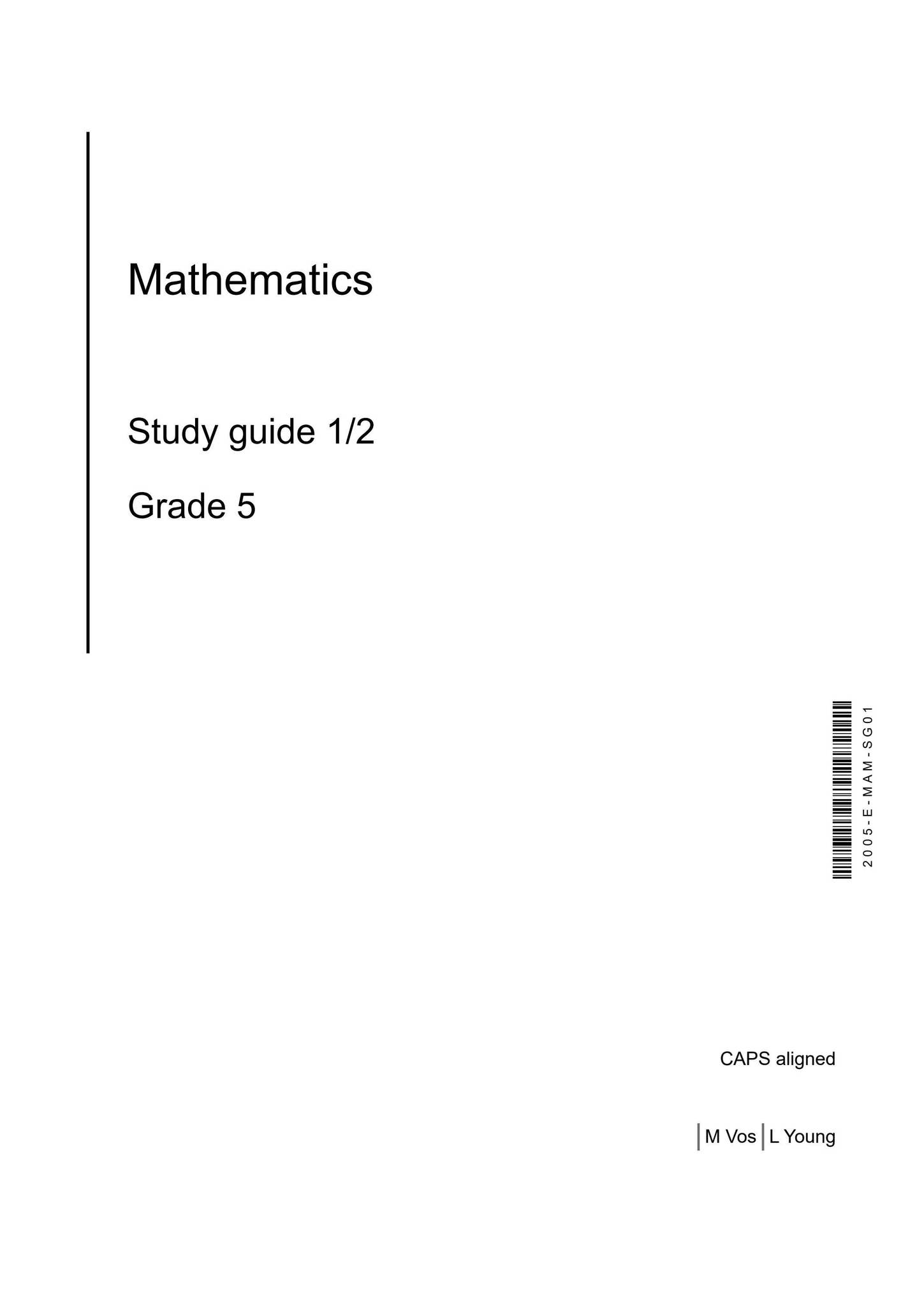 Grade 5 Study Guide 1/2 Mathematics by Impaq - Issuu