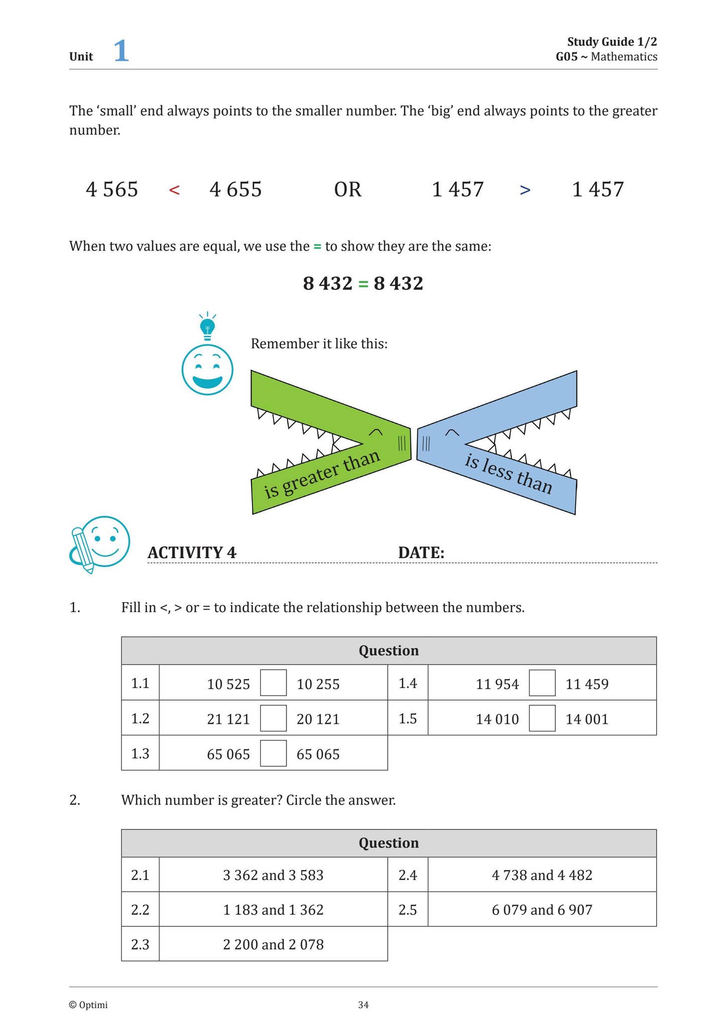 Grade 5 Study Guide 1/2 Mathematics by Impaq - Issuu