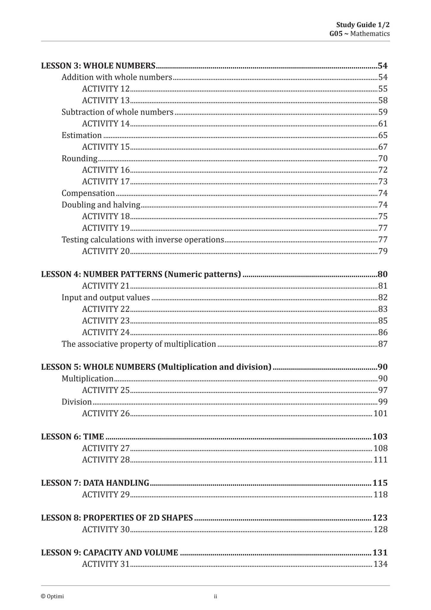 Grade 5 Study Guide 1/2 Mathematics by Impaq - Issuu