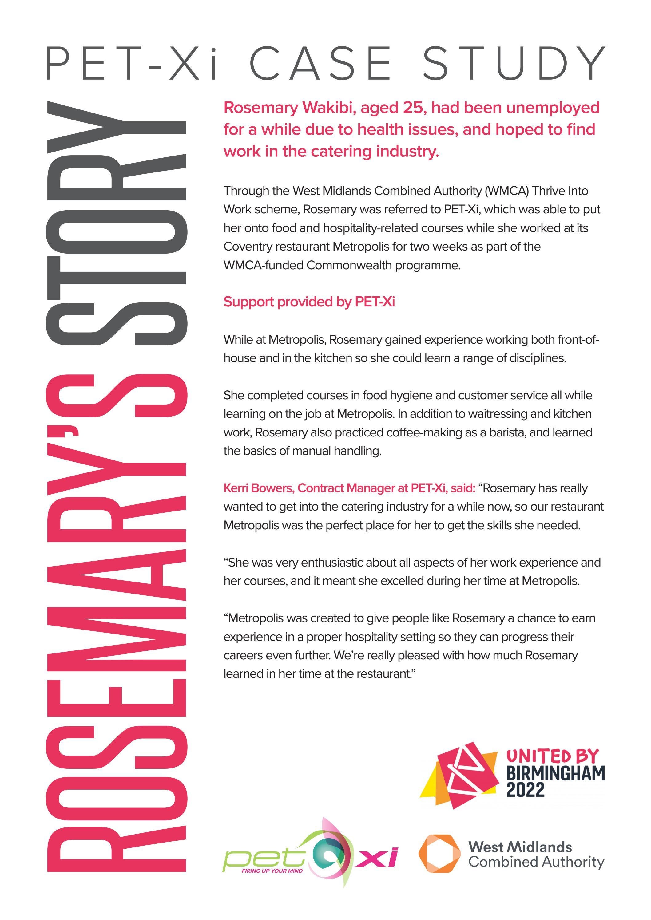 Case Study - Rosemary Wakibi by PET-Xi Training - Issuu