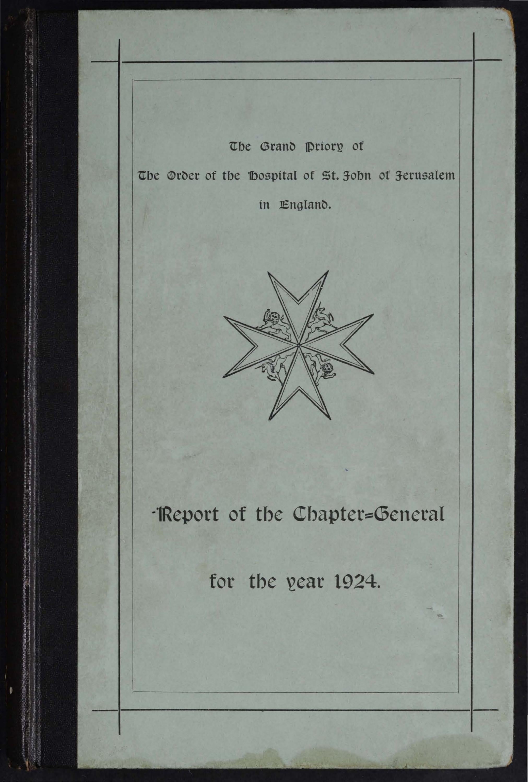 O.S.J.J. Annual Report, 1924 by Museum of the Order of St John - Issuu