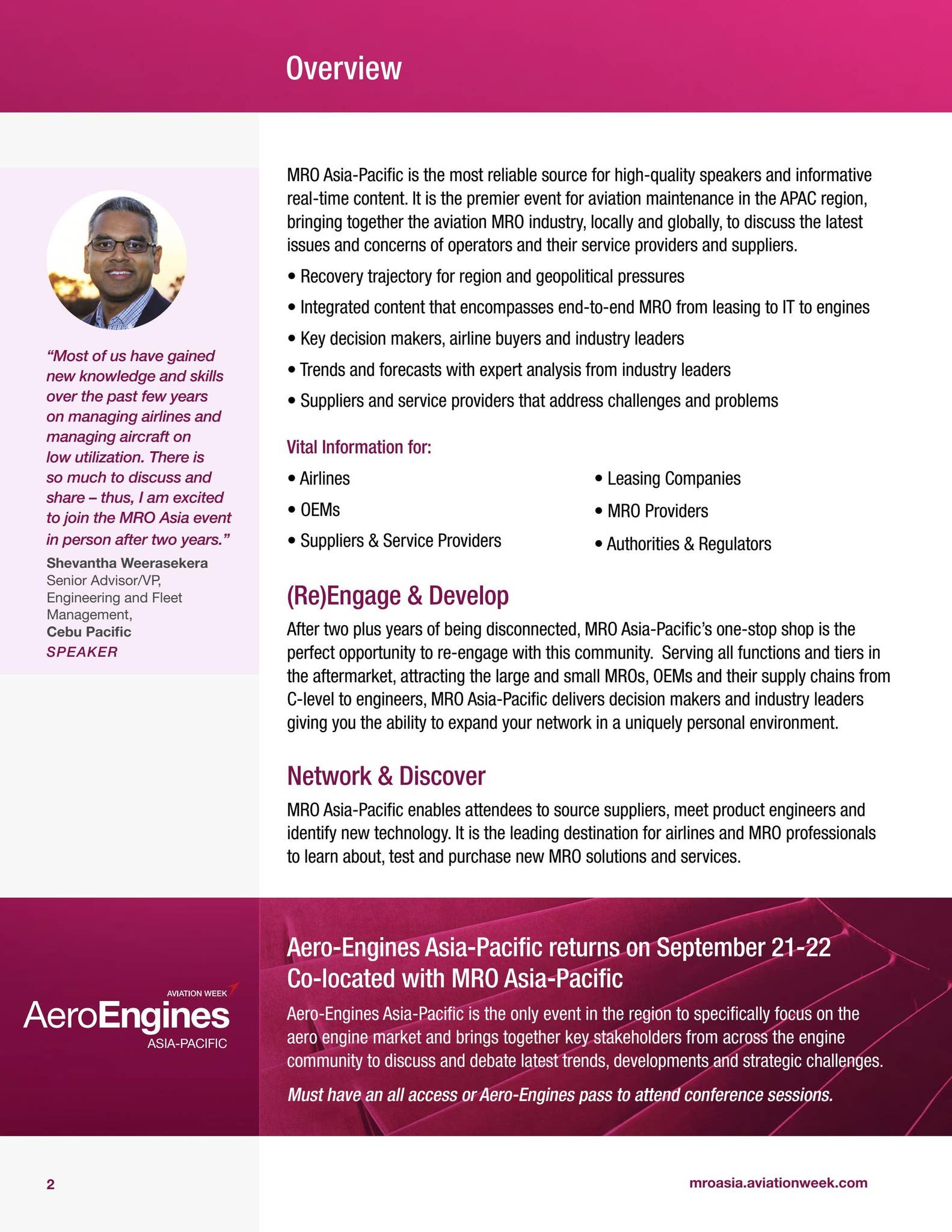 MRO Asia-Pacific 2022 Brochure by AviationWeek - Issuu