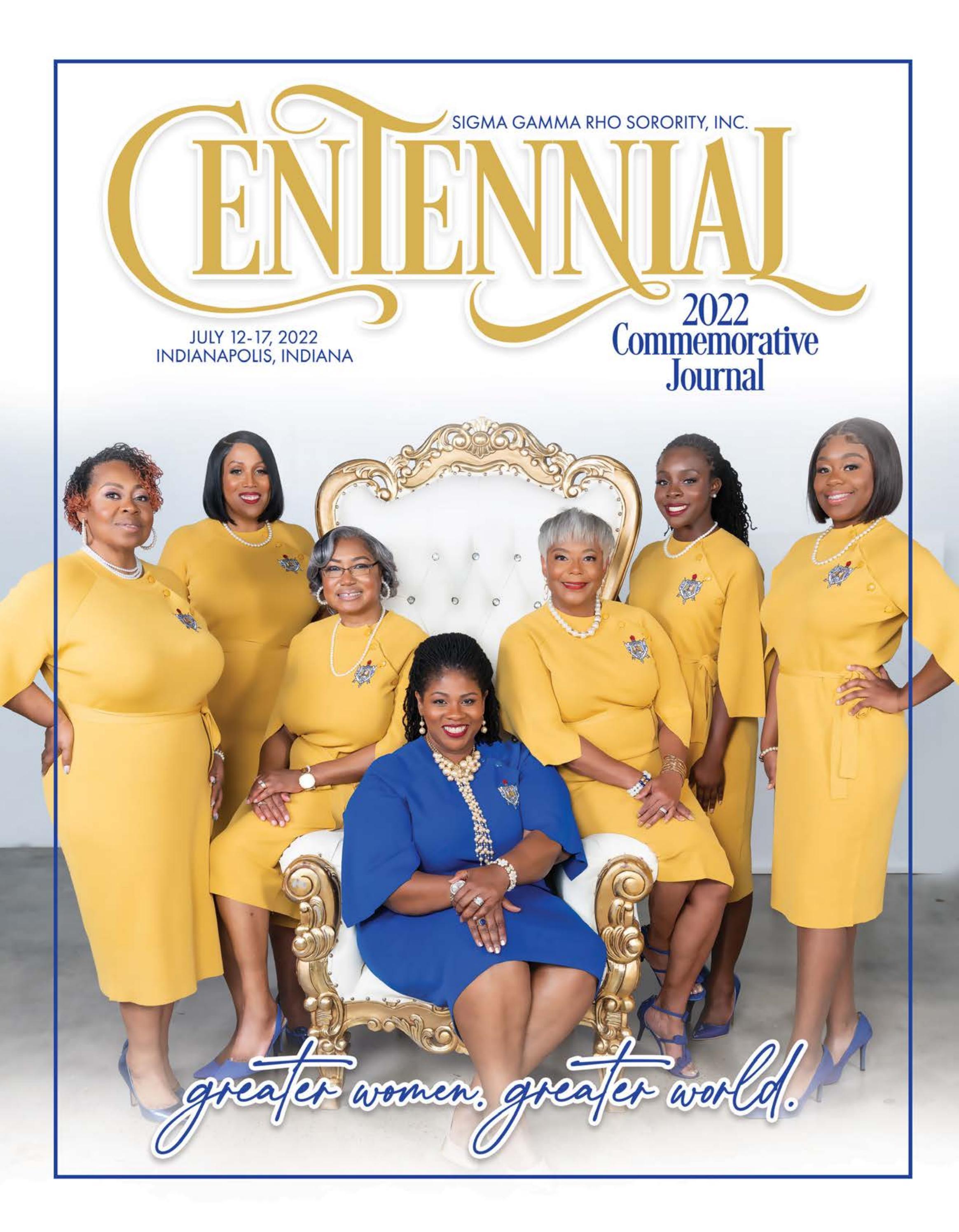 Sigma Gamma Rho Sorority Inc 2022 Centennial Commemorative Journal By