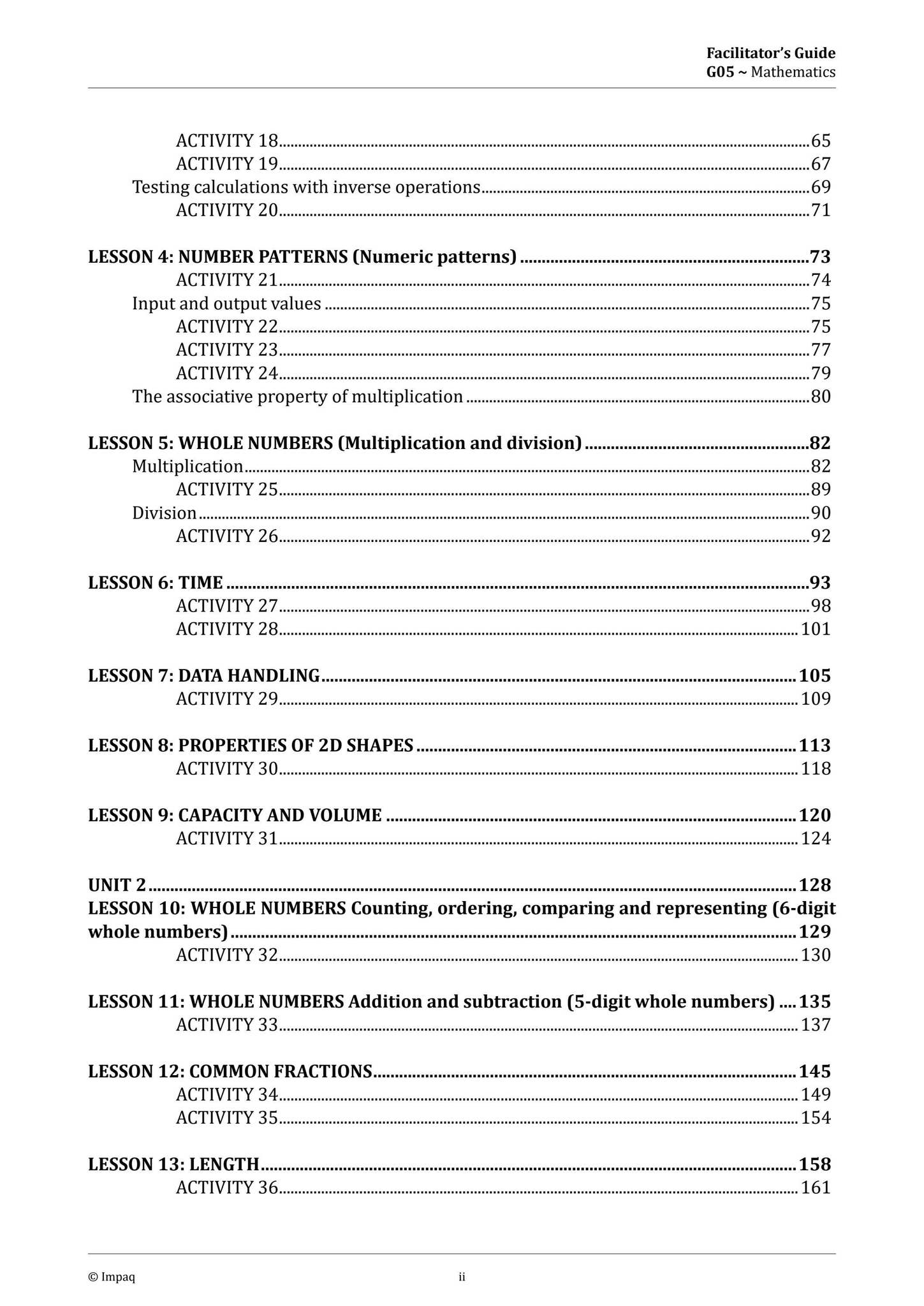 Grade 5 Facilitators Guide Mathematics by Impaq - Issuu