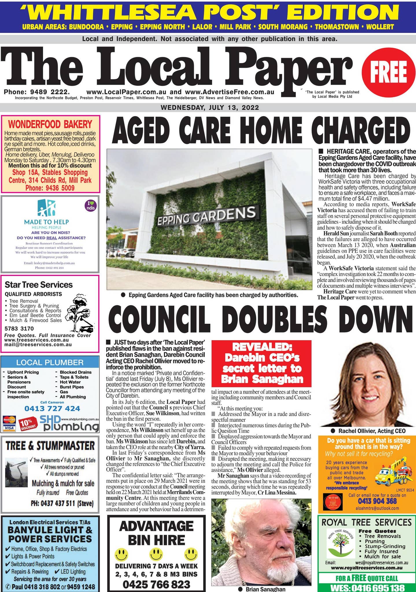 The Local Paper. Whittlesea Post Edition. Wed., July 13, 2022 by Ash ...
