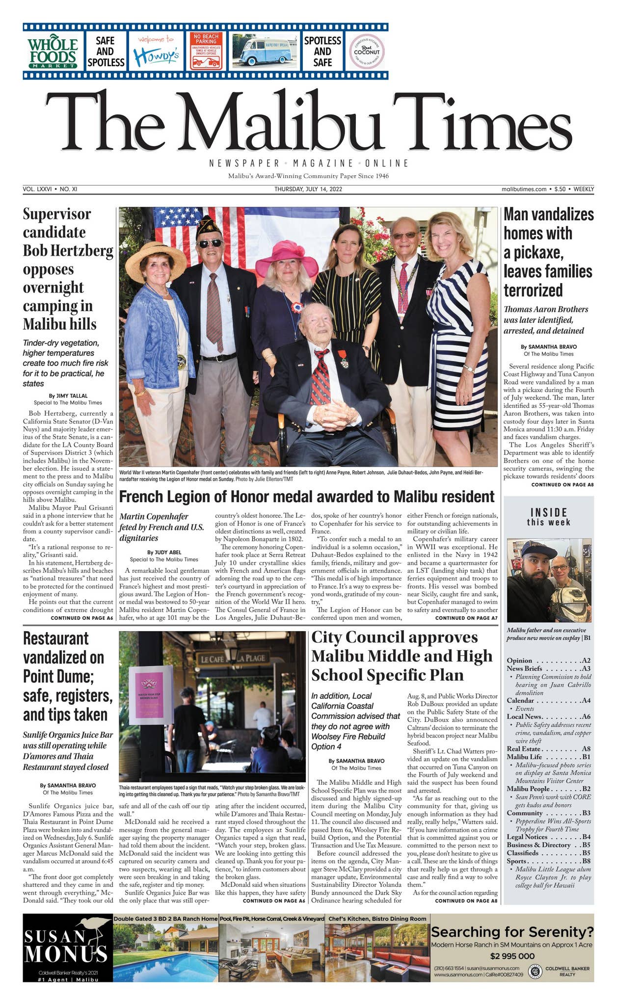 The Malibu Times • July 14, 2022 by 13 Stars Media - Issuu