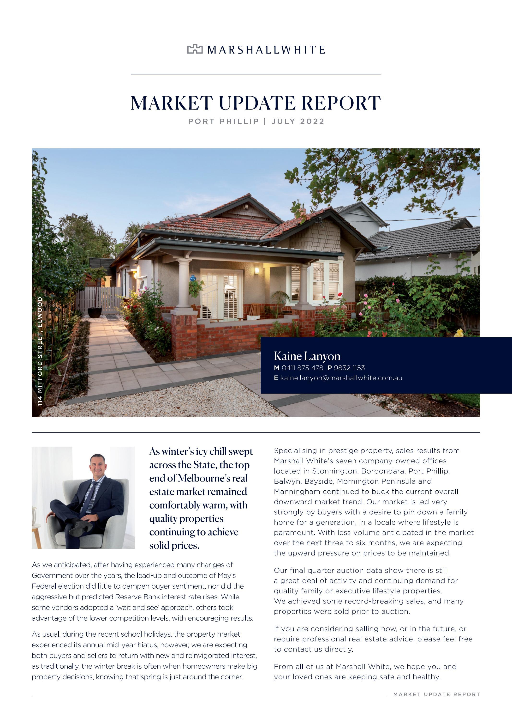 Property Market Update Report - Kaine Lanyon, Albert Park - Issue 2 ...