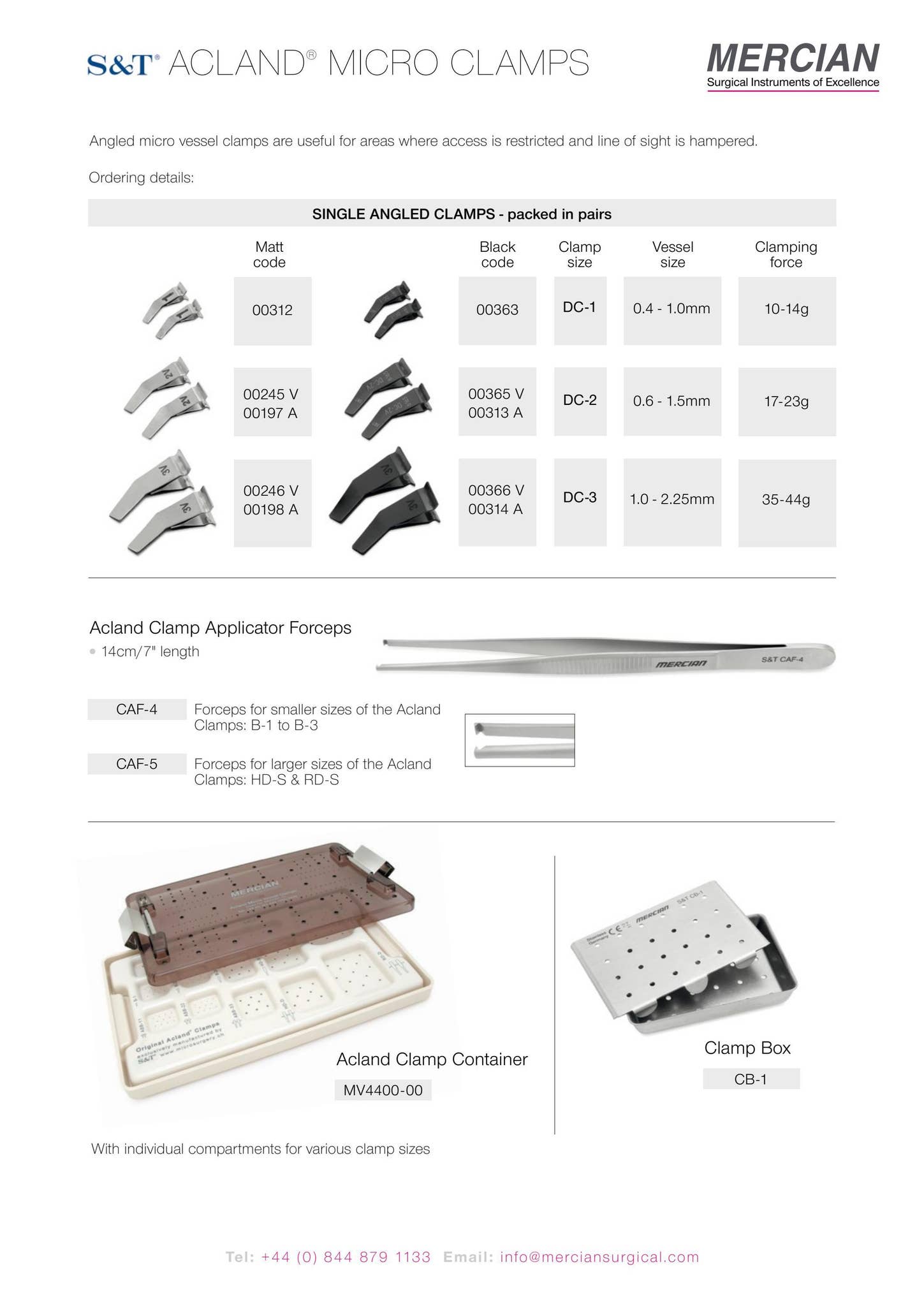 Mercian Acland Micro Vessel Clamps by Mercian Surgical - Issuu