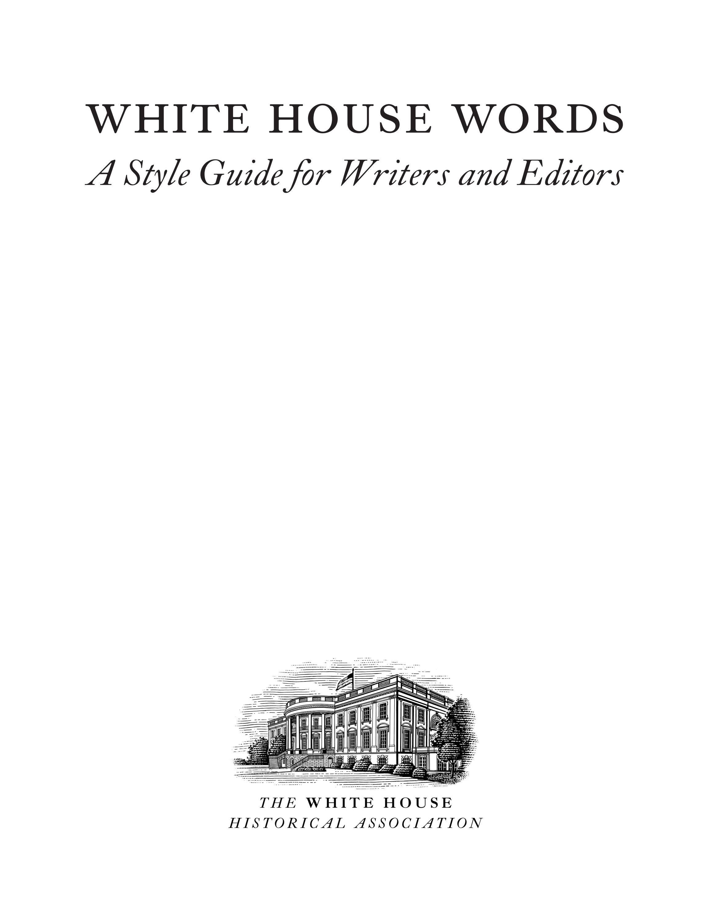 White House Words by White House Historical Association - Issuu