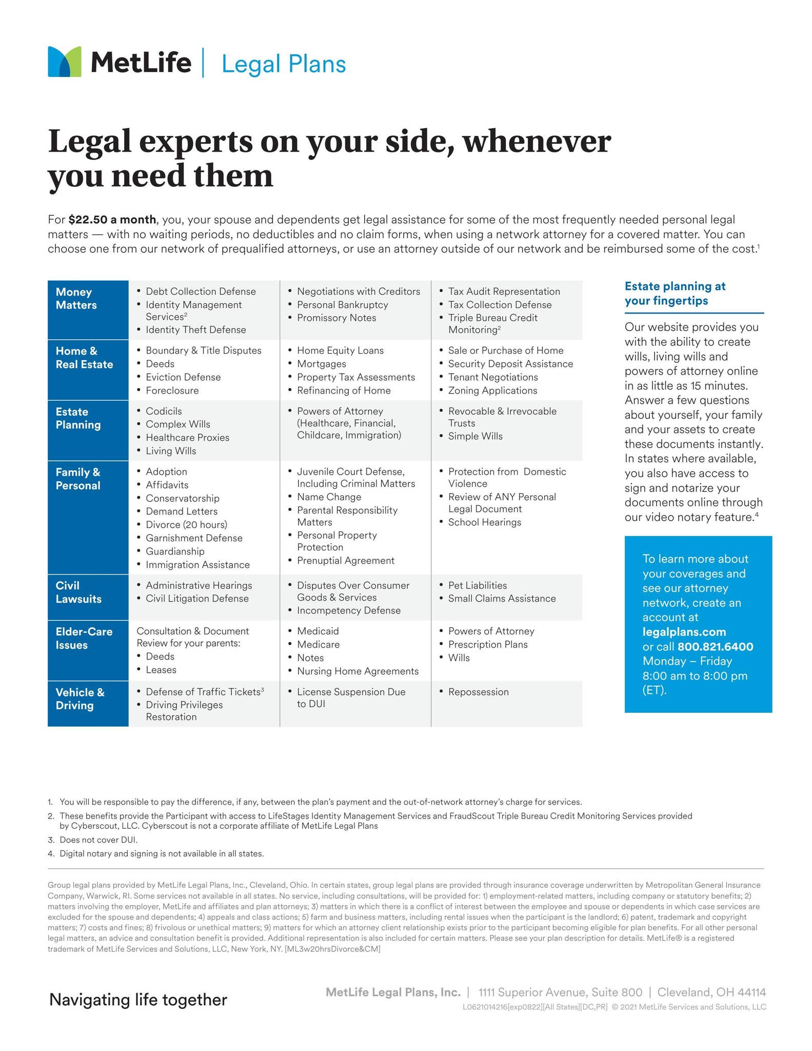 MetLife Legal Plans Flyer 2022 by The MJ Companies - Issuu