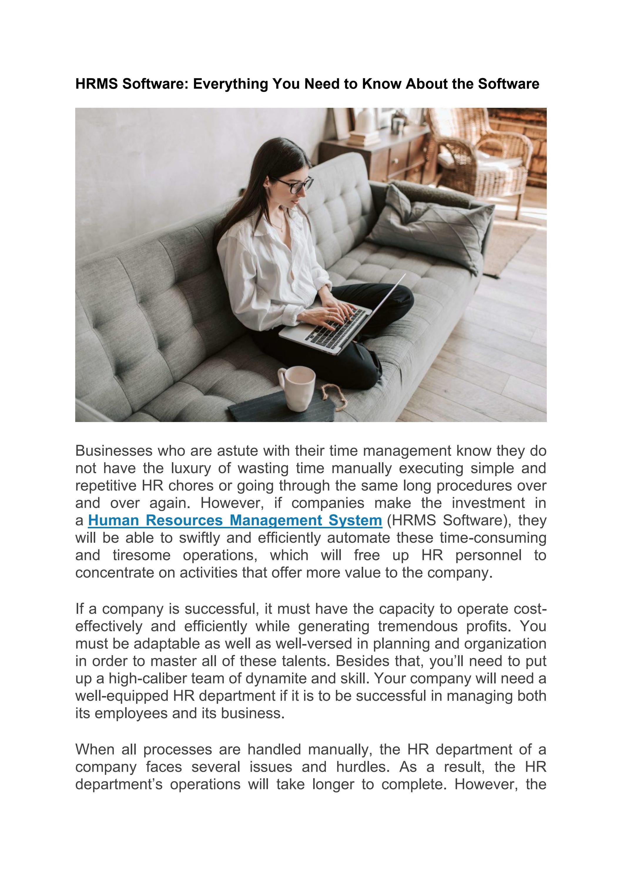 HRMS Software: Everything You Need to Know About the Software by qandle - Issuu