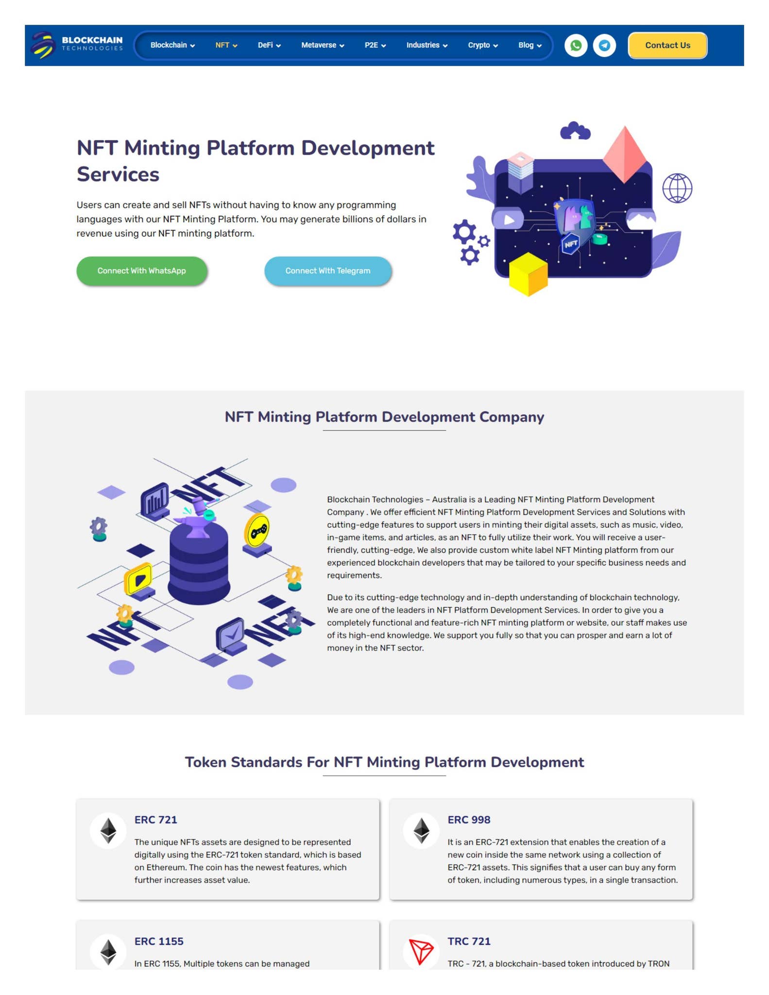 NFT Minting Platform Development Company by Blockchain Technologies - Issuu
