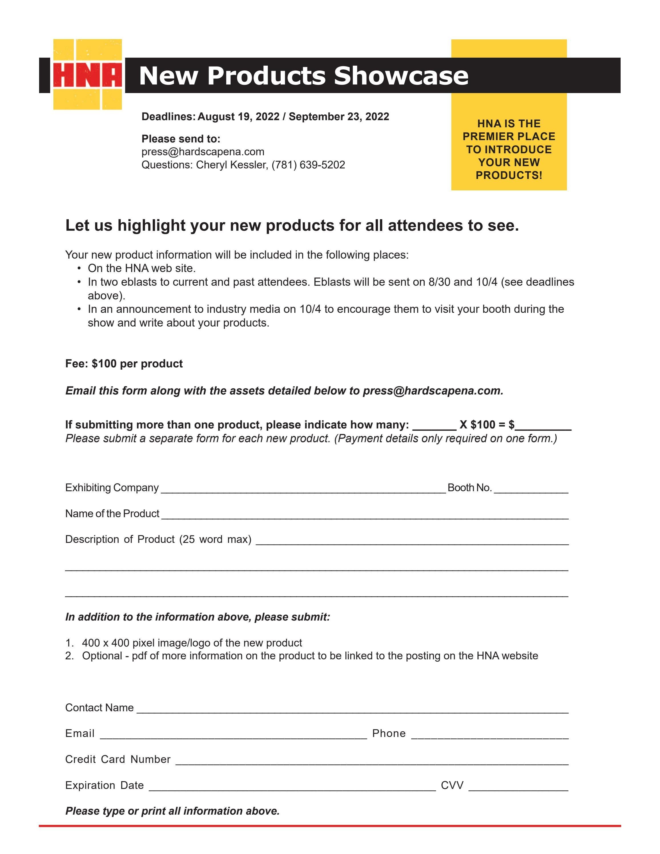 HNA New Products Showcase Submission Form by CMHA - Issuu
