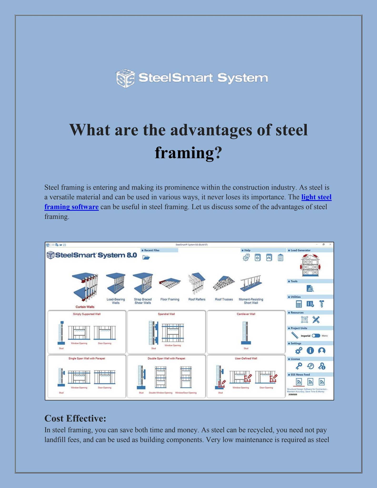 What are the Advantages of Steel Framing? by Steel Smart System - Issuu