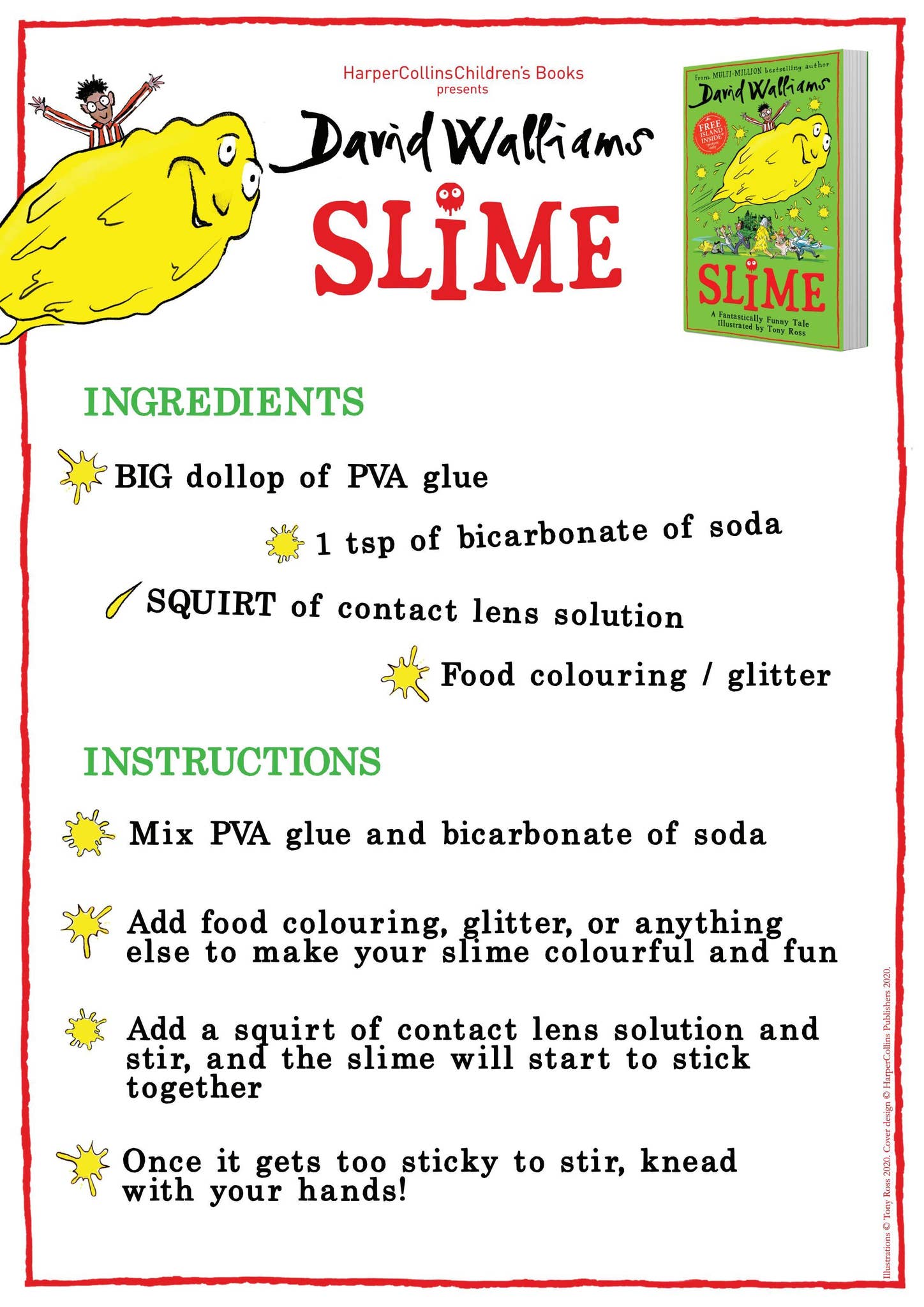 David Walliams Slime Activity Pack by harpercollinschildrens - Issuu