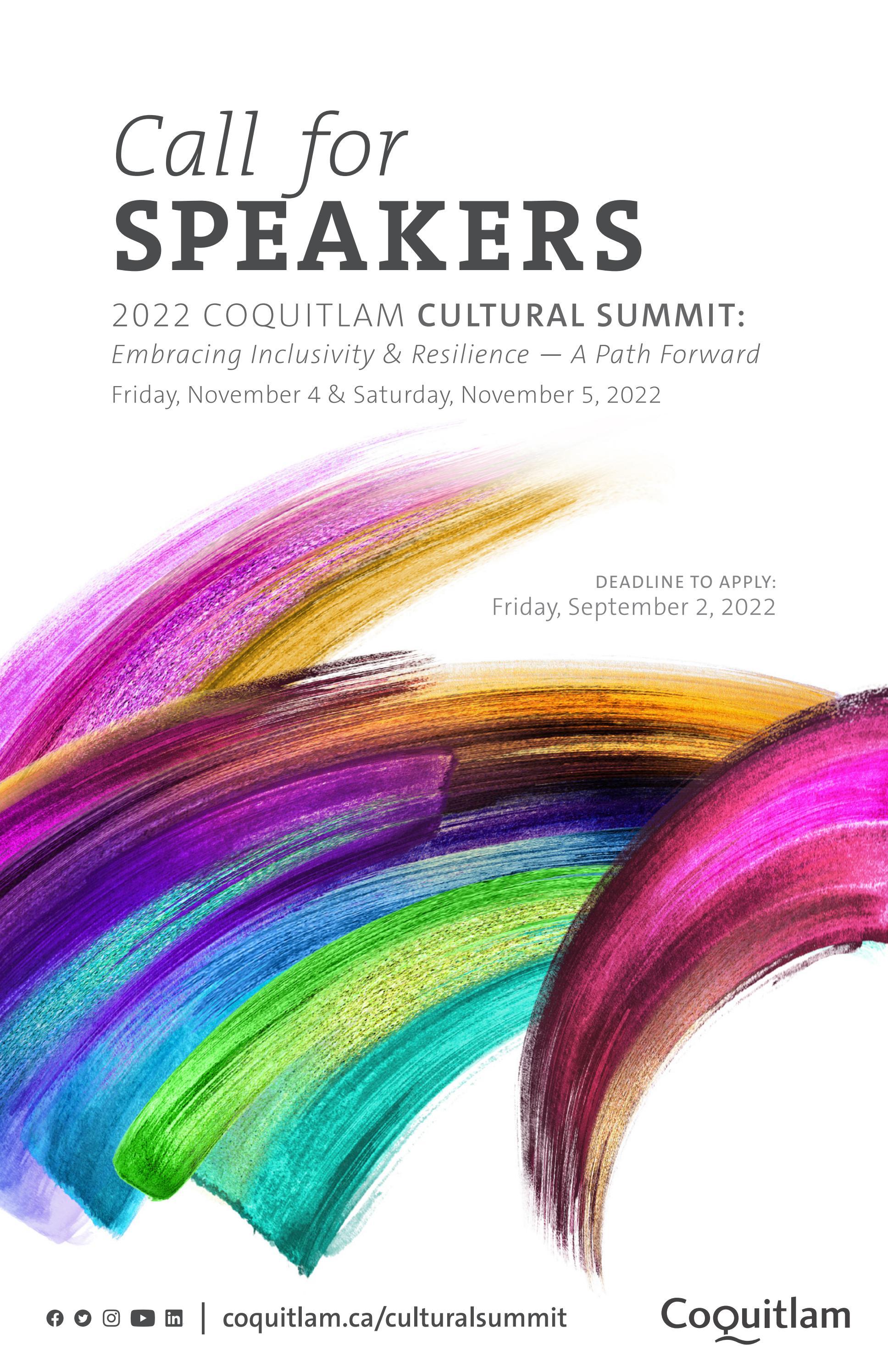 2022 Coquitlam Cultural Summit Call for Speakers by City of Coquitlam ...