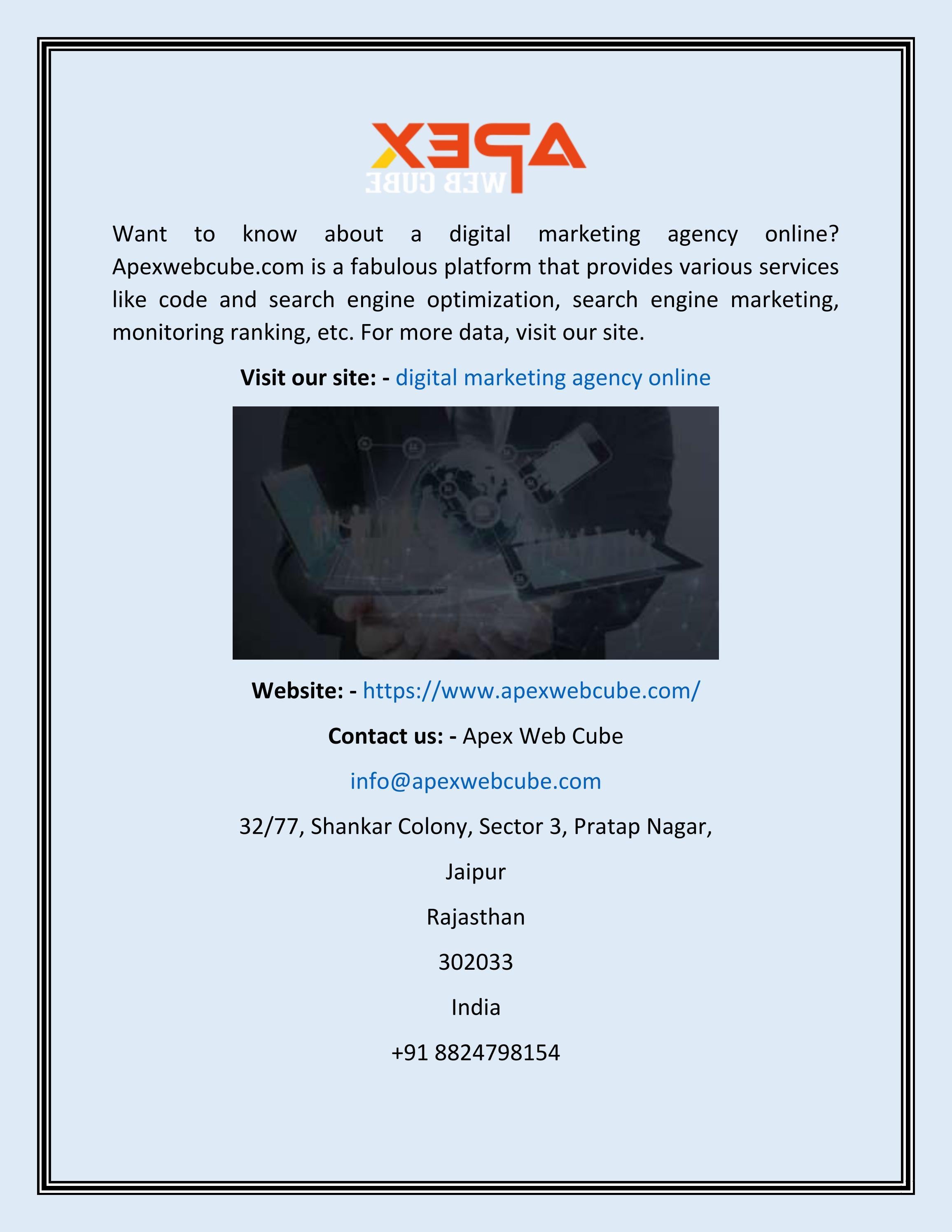 Digital Marketing Agency Online | Apexwebcube.com by Apex Web Cube - Issuu