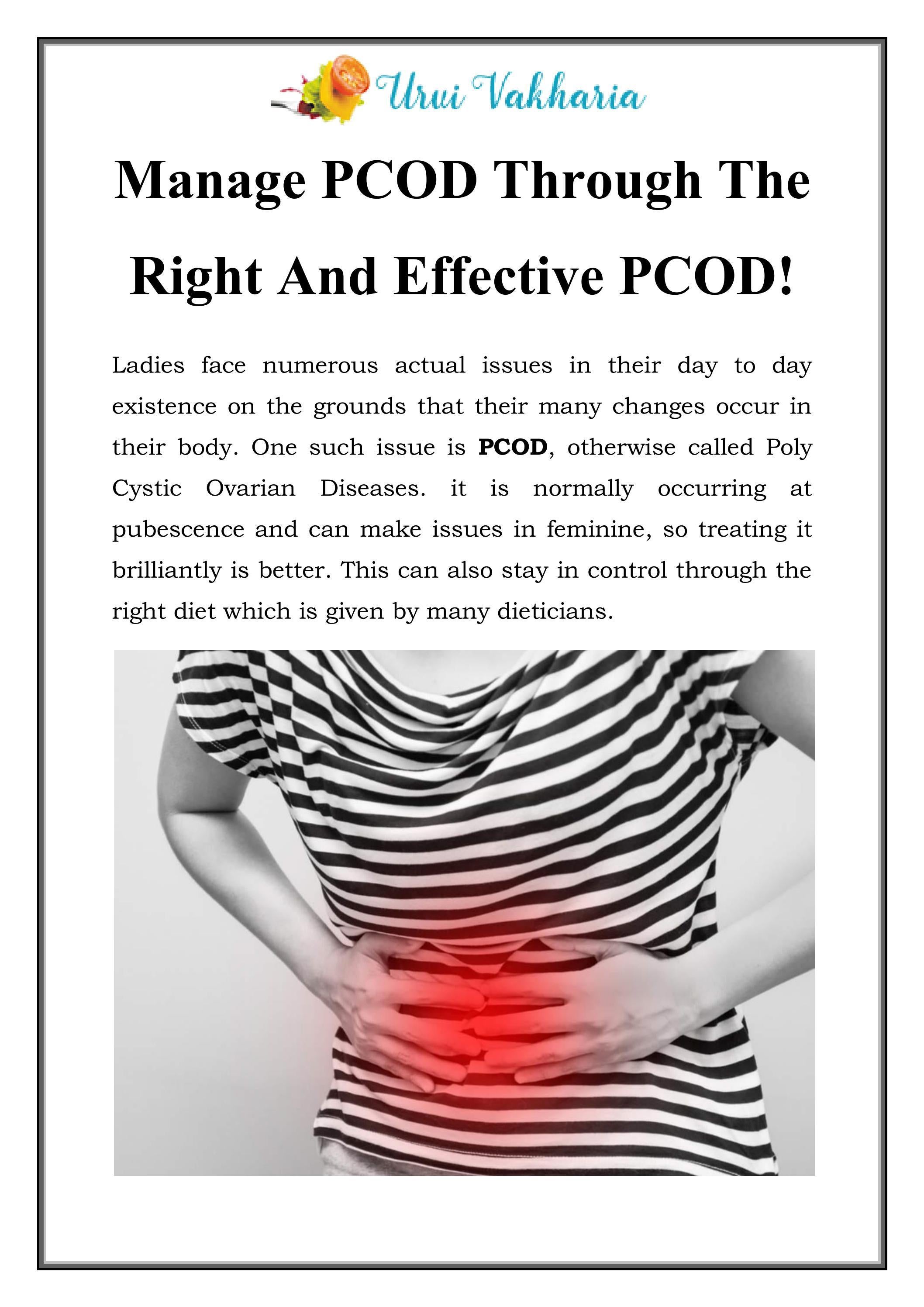 PCOD/PCOS Diet Management in Mulund Call-9004248882 by urvivakharia ...