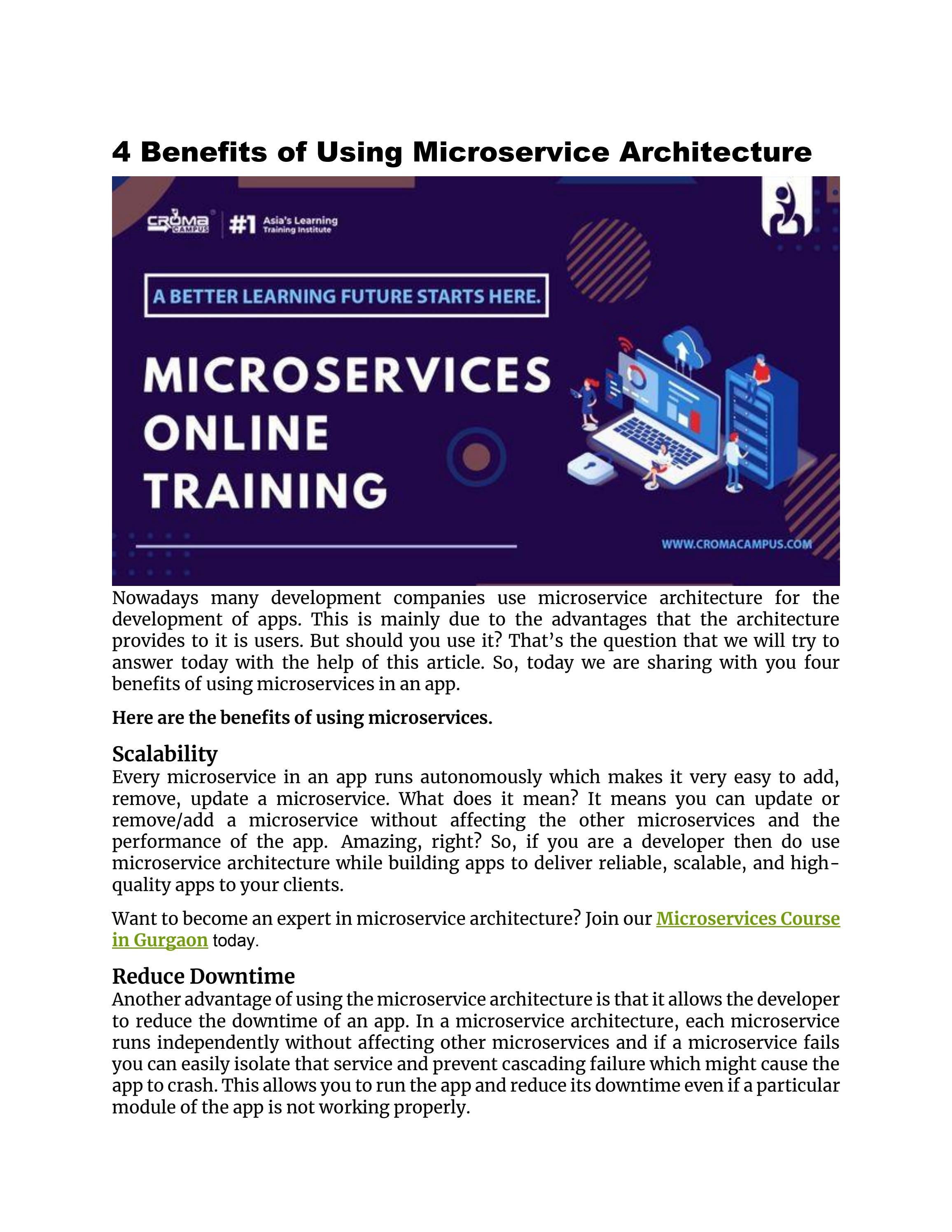 4 Benefits of Using Microservice Architecture by Aayu Pandit - Issuu