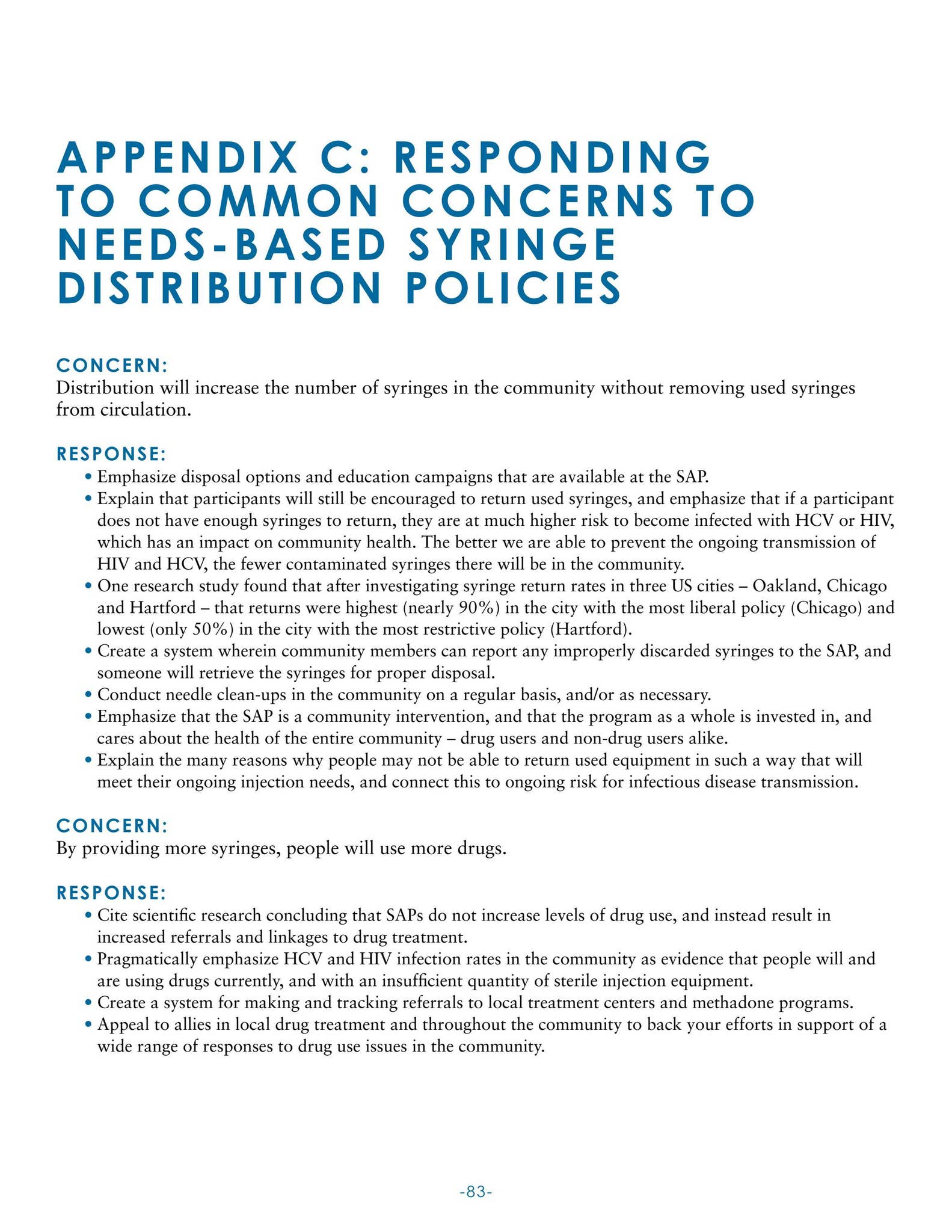 Guide to Developing and Managing Syringe Access Programs by Harm ...