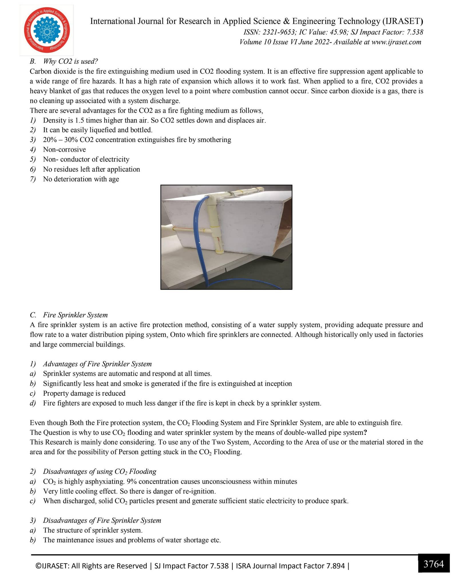 CO2 Flooding and Water Sprinkler System by the Means of Double Routing ...