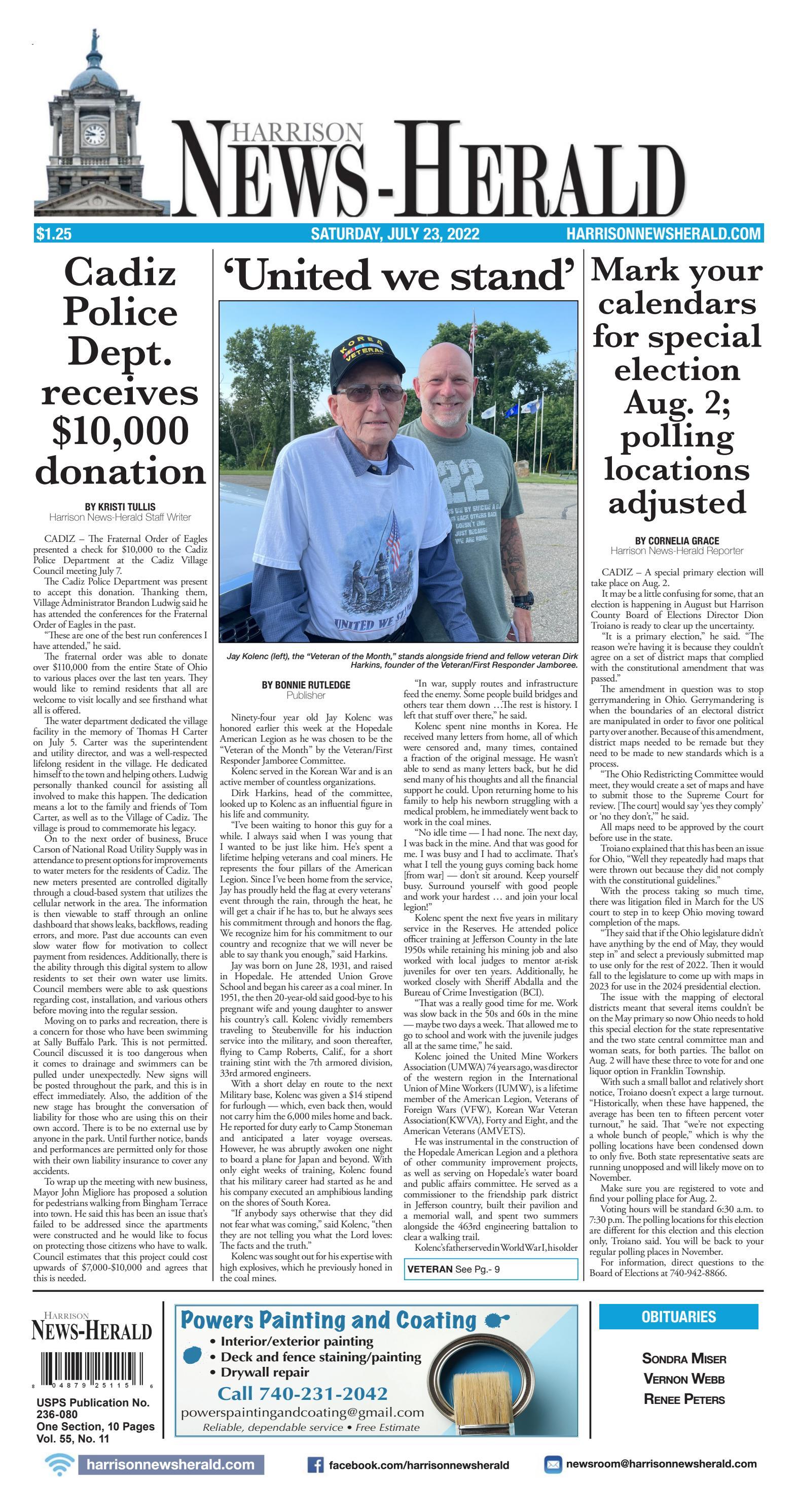Harrison News-Herald e-edition 7/23/22 by Harrison News-Herald Archive ...