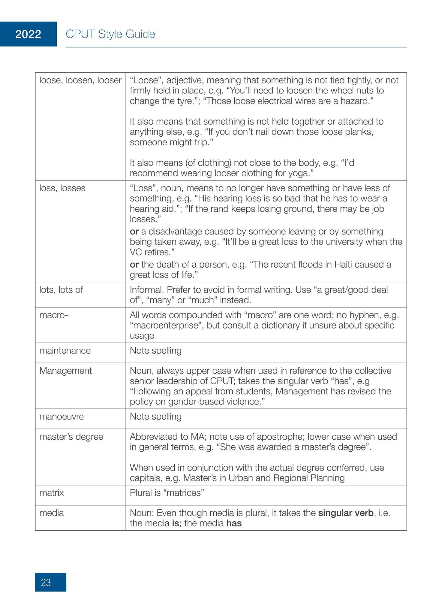 CPUT Style Guide by Cape Peninsula University of Technology - Issuu