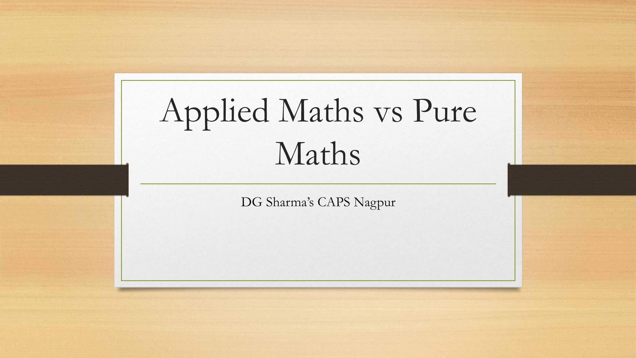 Applied Mathematics vs Pure Mathematics by capslearning - Issuu