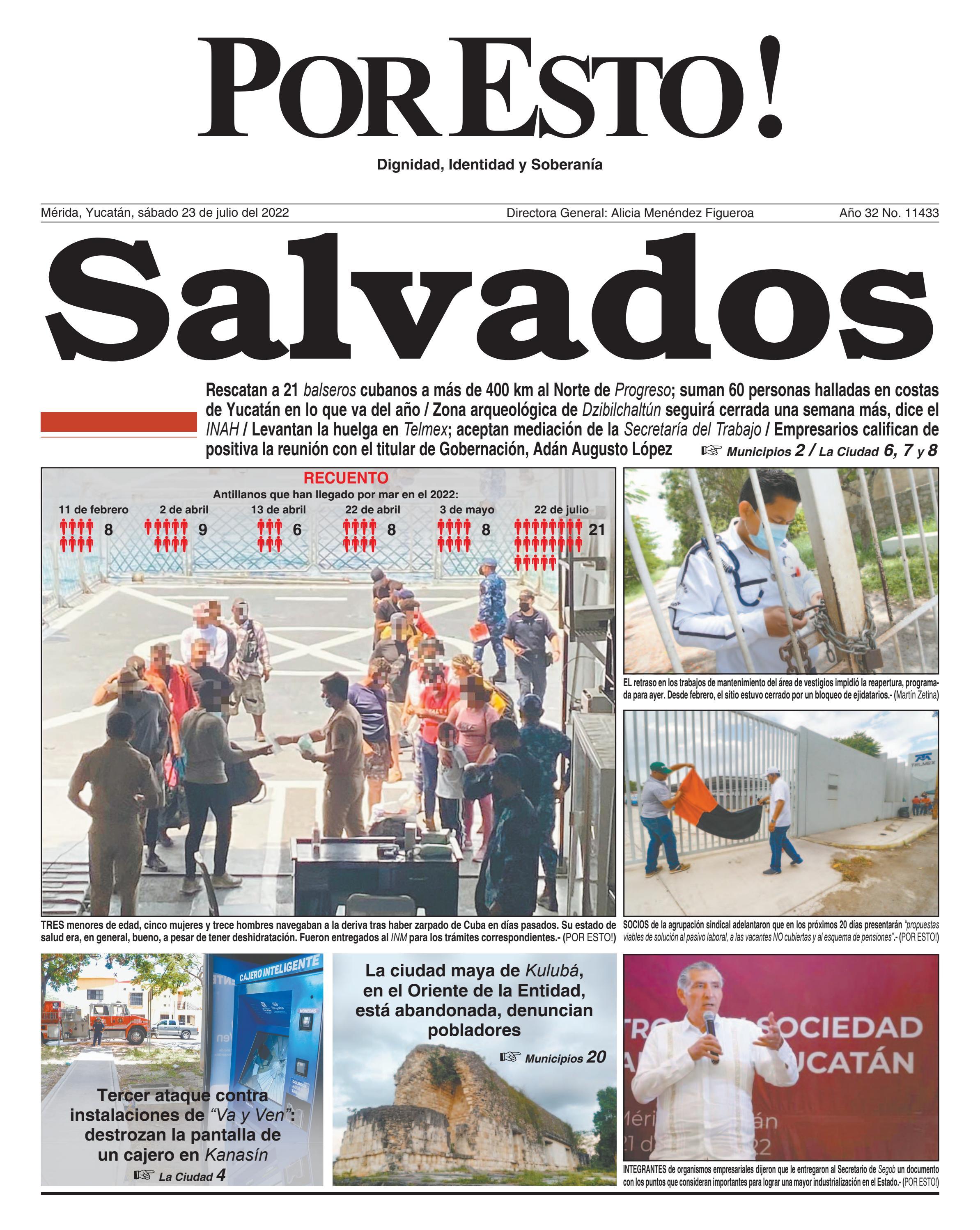 PORTADA POR ESTO MERIDA, SABADO 23 DE JULIO DEL 2022 by PorEsto! - Issuu