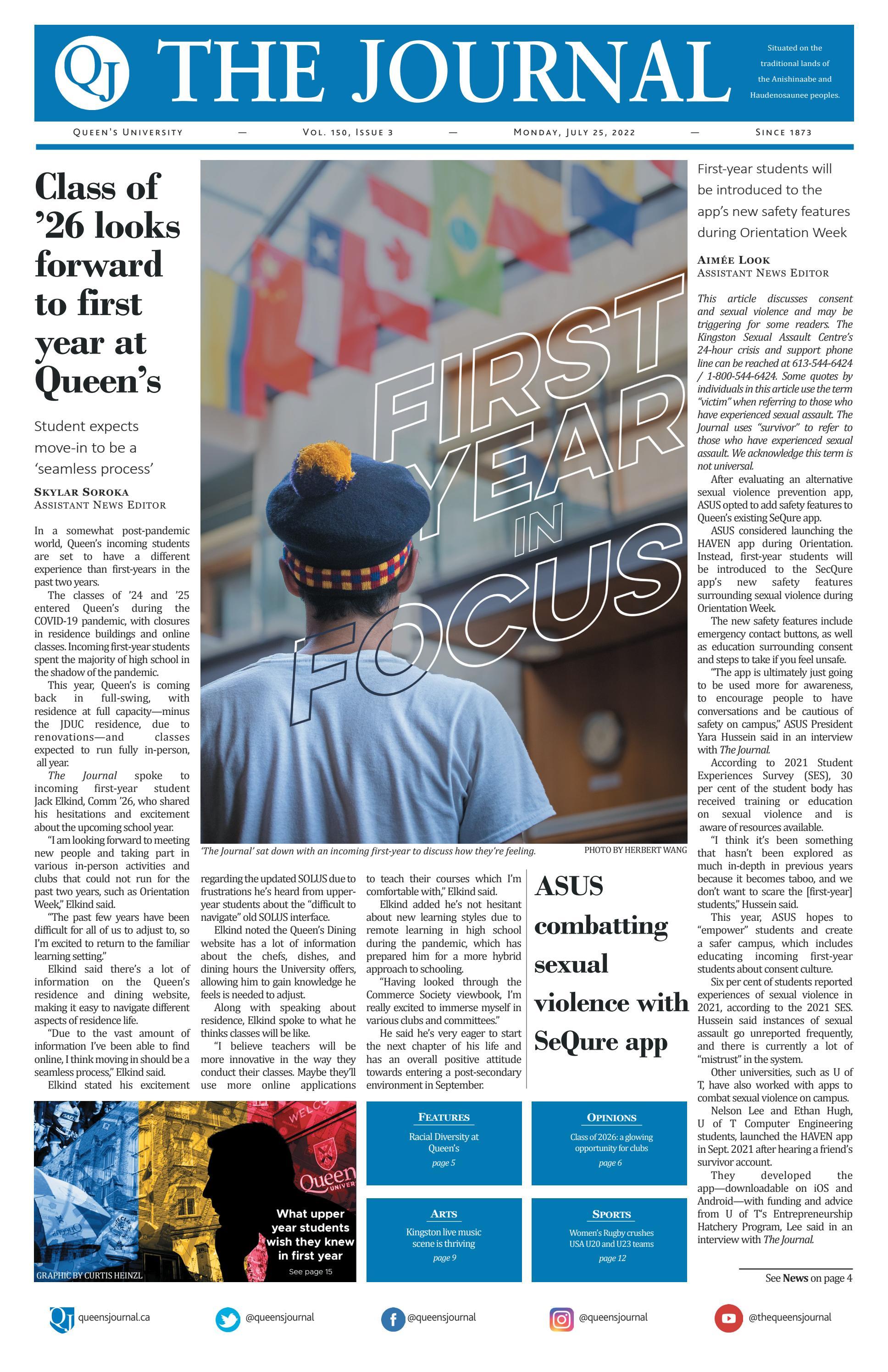 The Queen's Journal, Volume 150, Issue 3 by The Queen's Journal - Issuu