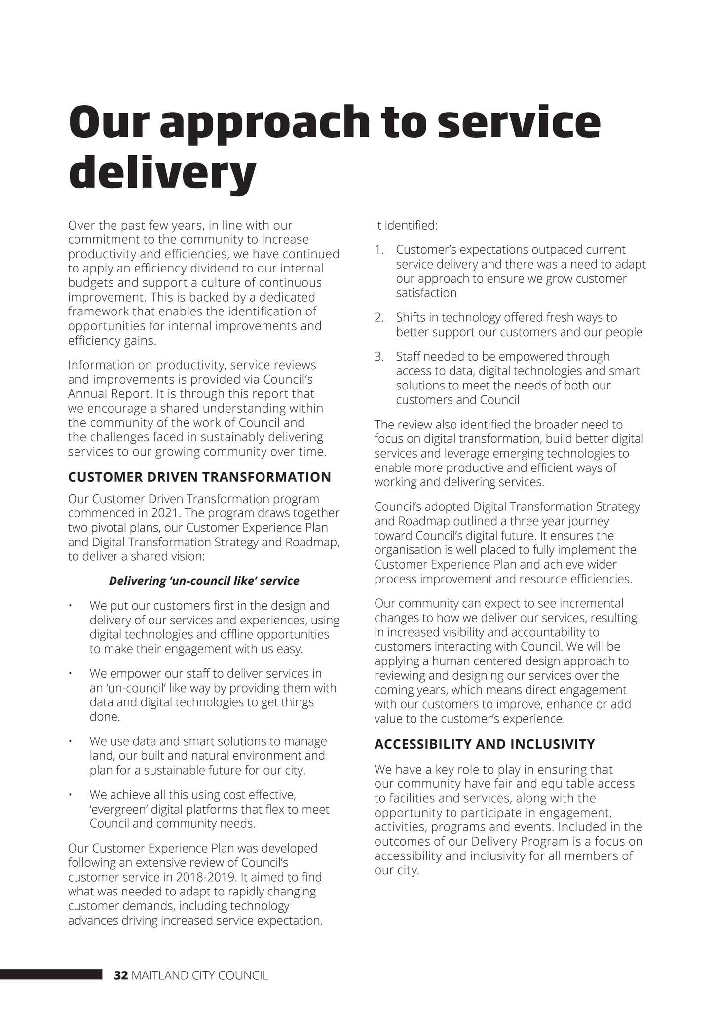 Maitland City Council Delivery Program And Operational Plan 2022-2026 ...