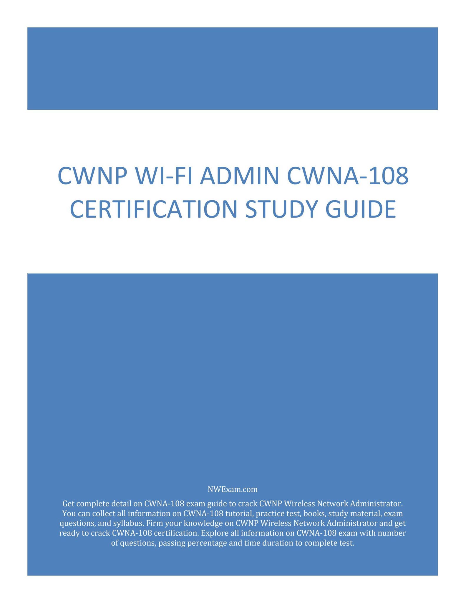 CWNP Wi-Fi Admin CWNA-108 Certification Study Guide PDF by Ruchi Patel ...