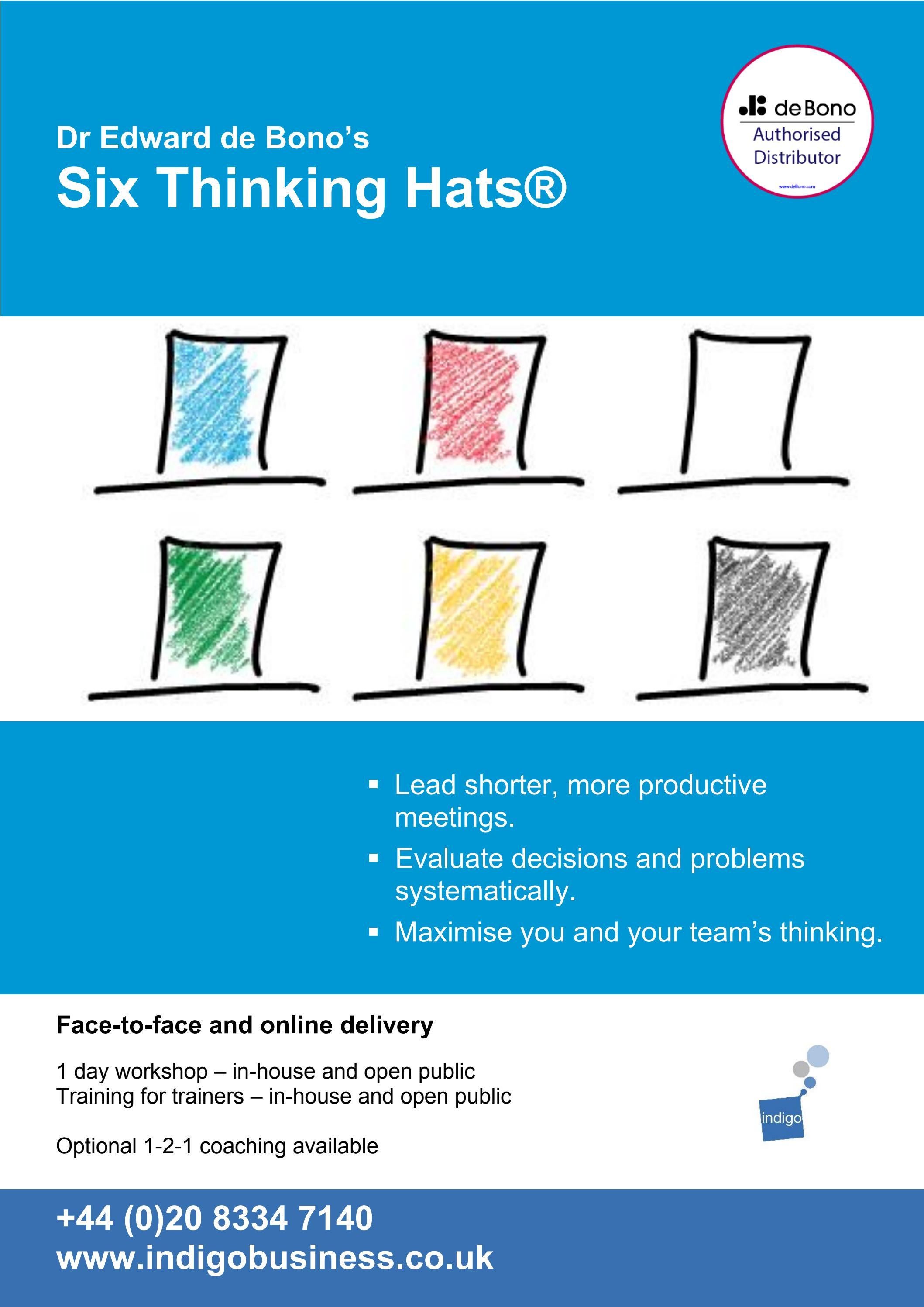 Edward de Bono's Six Thinking Hats® workshop brochure - Edward de Bono ...
